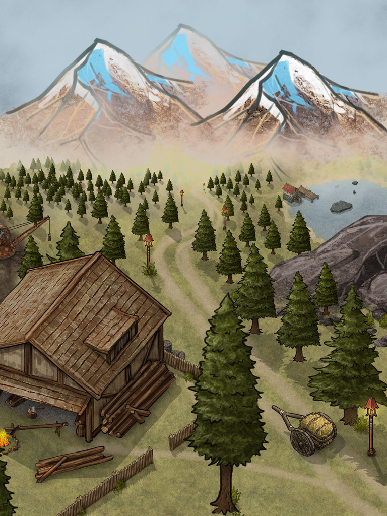 Panorama view in medieval landscape. | Inkarnate - Create Fantasy Maps ...