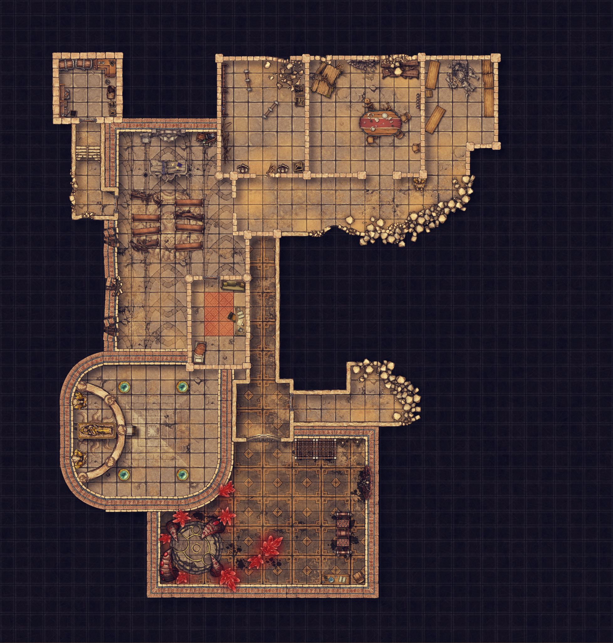 Desert Temple Ruins | Inkarnate - Create Fantasy Maps Online