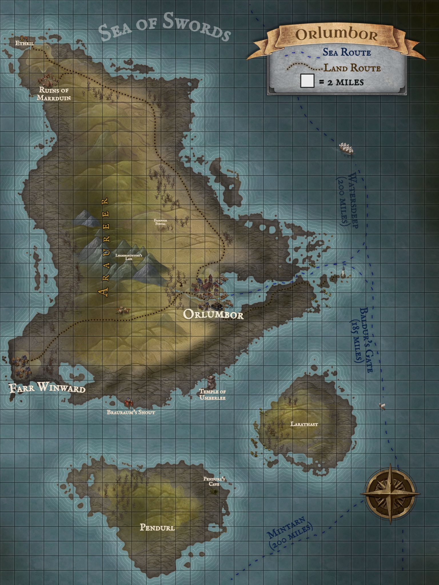 Orlumbor (Faerun) | Inkarnate - Create Fantasy Maps Online