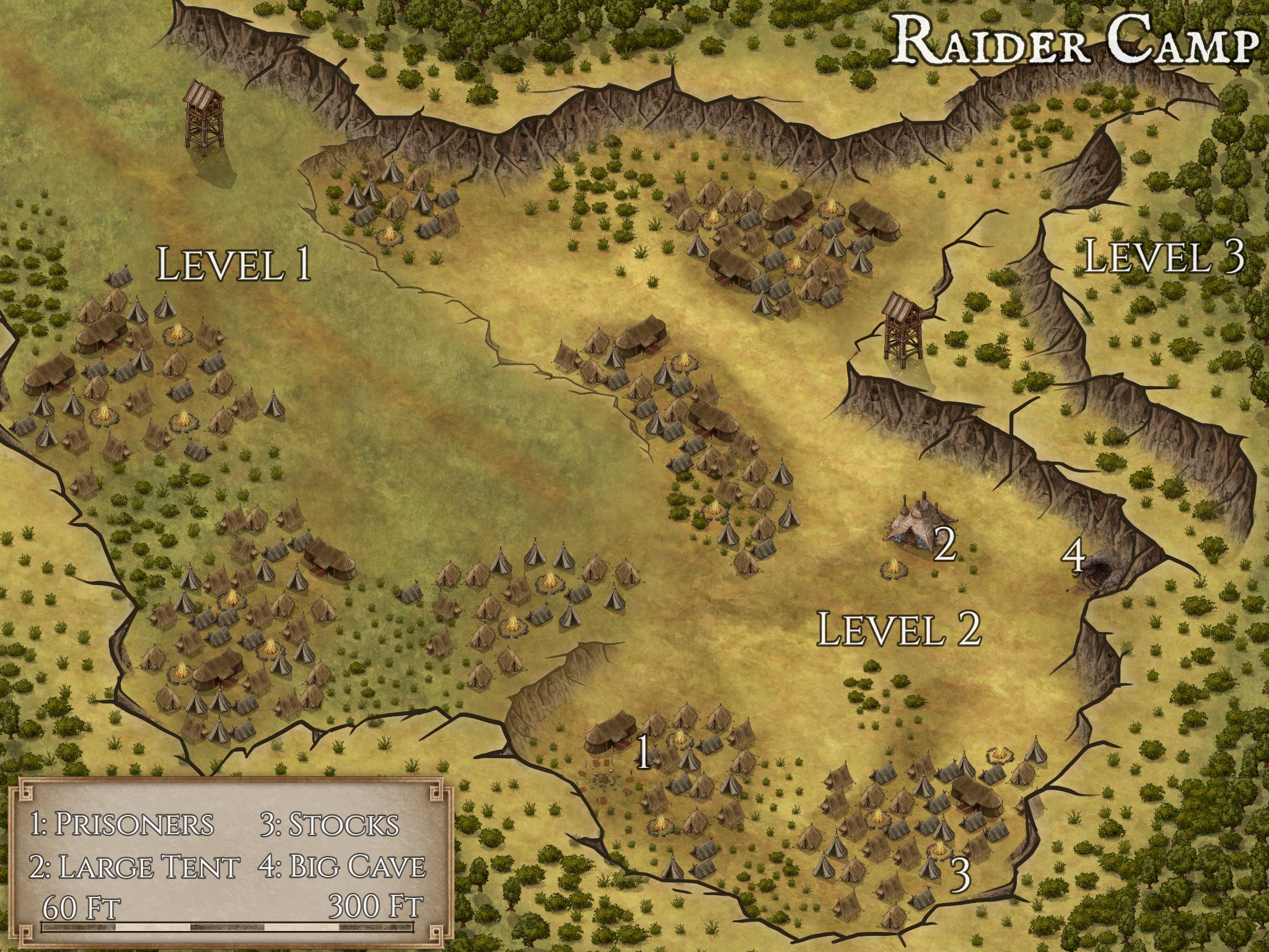 Raider Camp (No Grid) | Inkarnate - Create Fantasy Maps Online