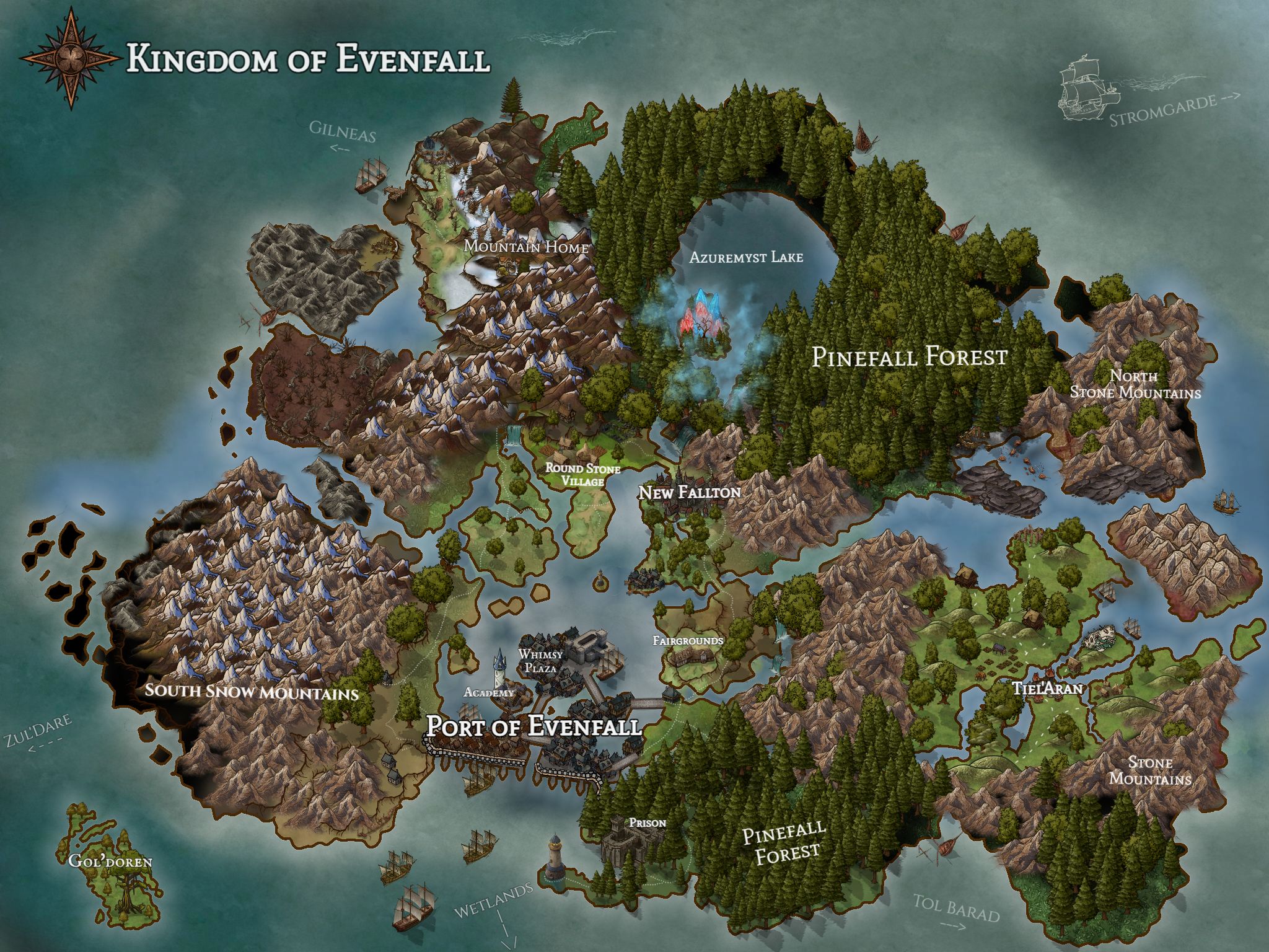 Evenfall Isles - 5 years later | Inkarnate - Create Fantasy Maps Online