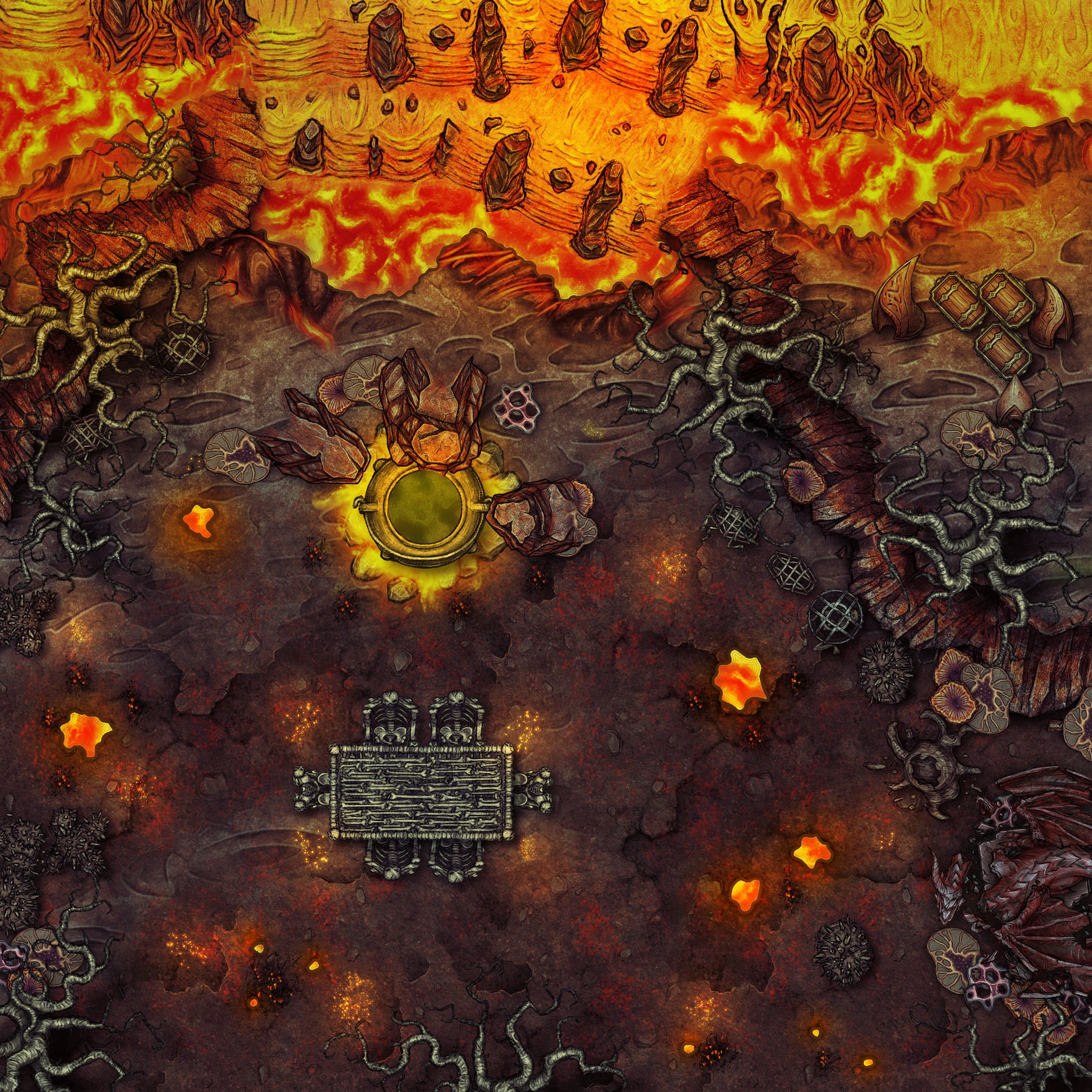 Night Hag Encounter in Hell | Inkarnate - Create Fantasy Maps Online