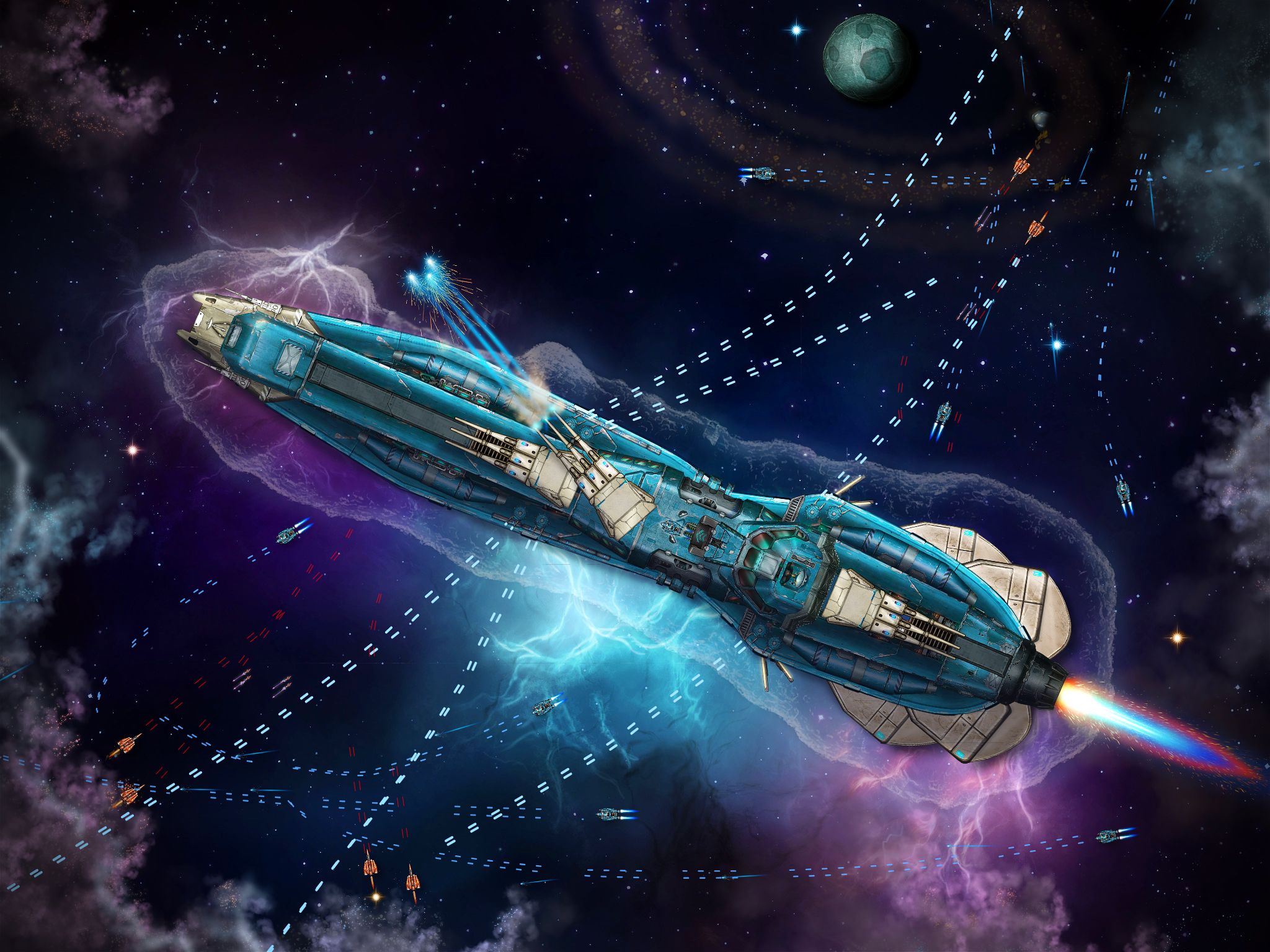 Space Battleship - In Combat | Inkarnate - Create Fantasy Maps Online