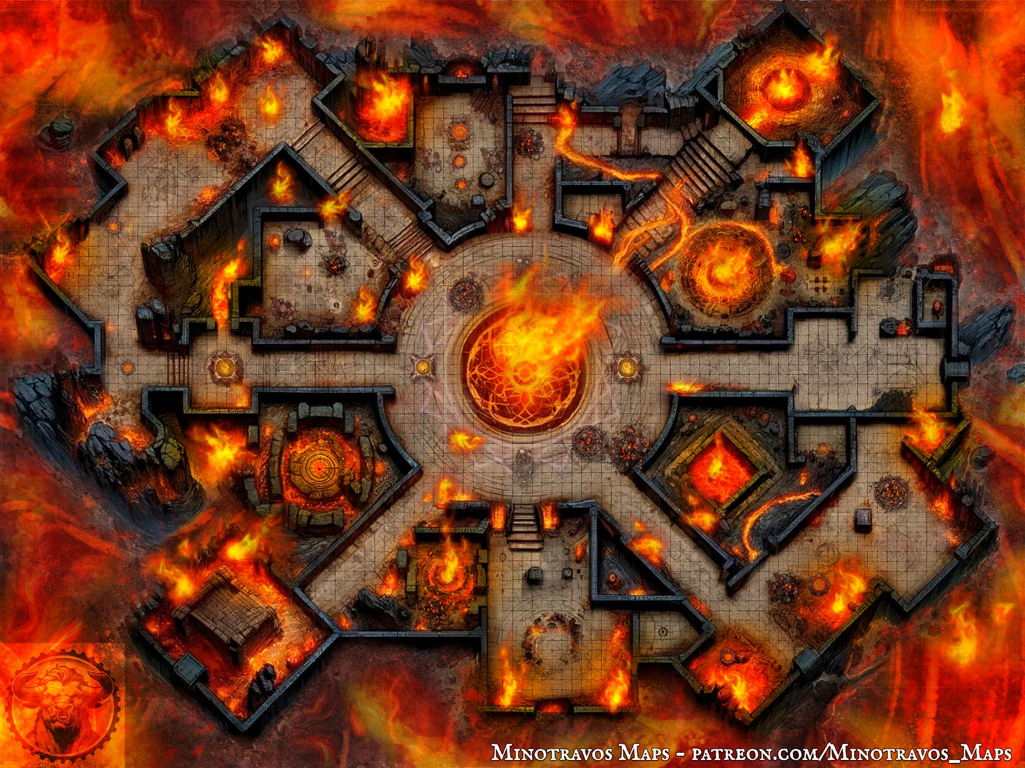 Fire Giant Lair | Inkarnate - Create Fantasy Maps Online