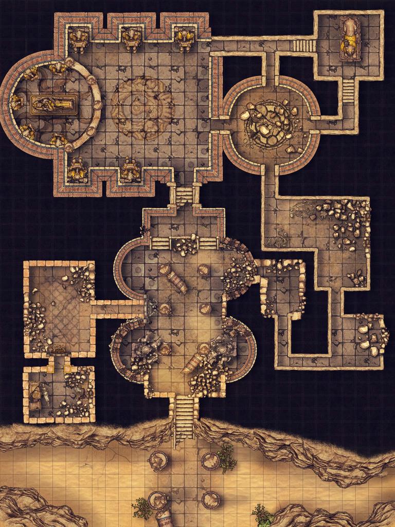 Desert dungeon | Inkarnate - Create Fantasy Maps Online