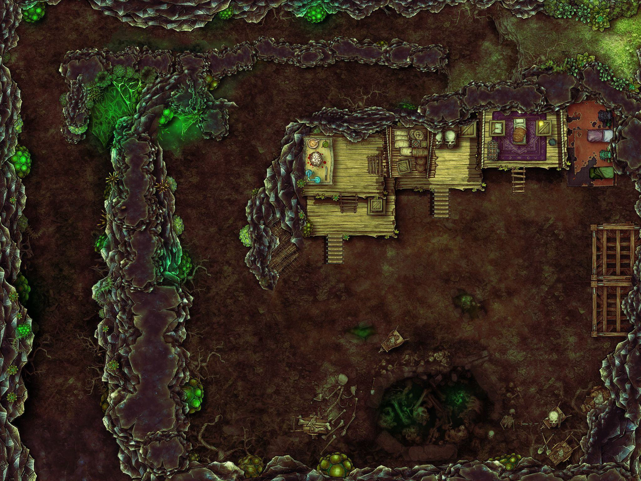 Dungeon with Hidden Excavation | Inkarnate - Create Fantasy Maps Online