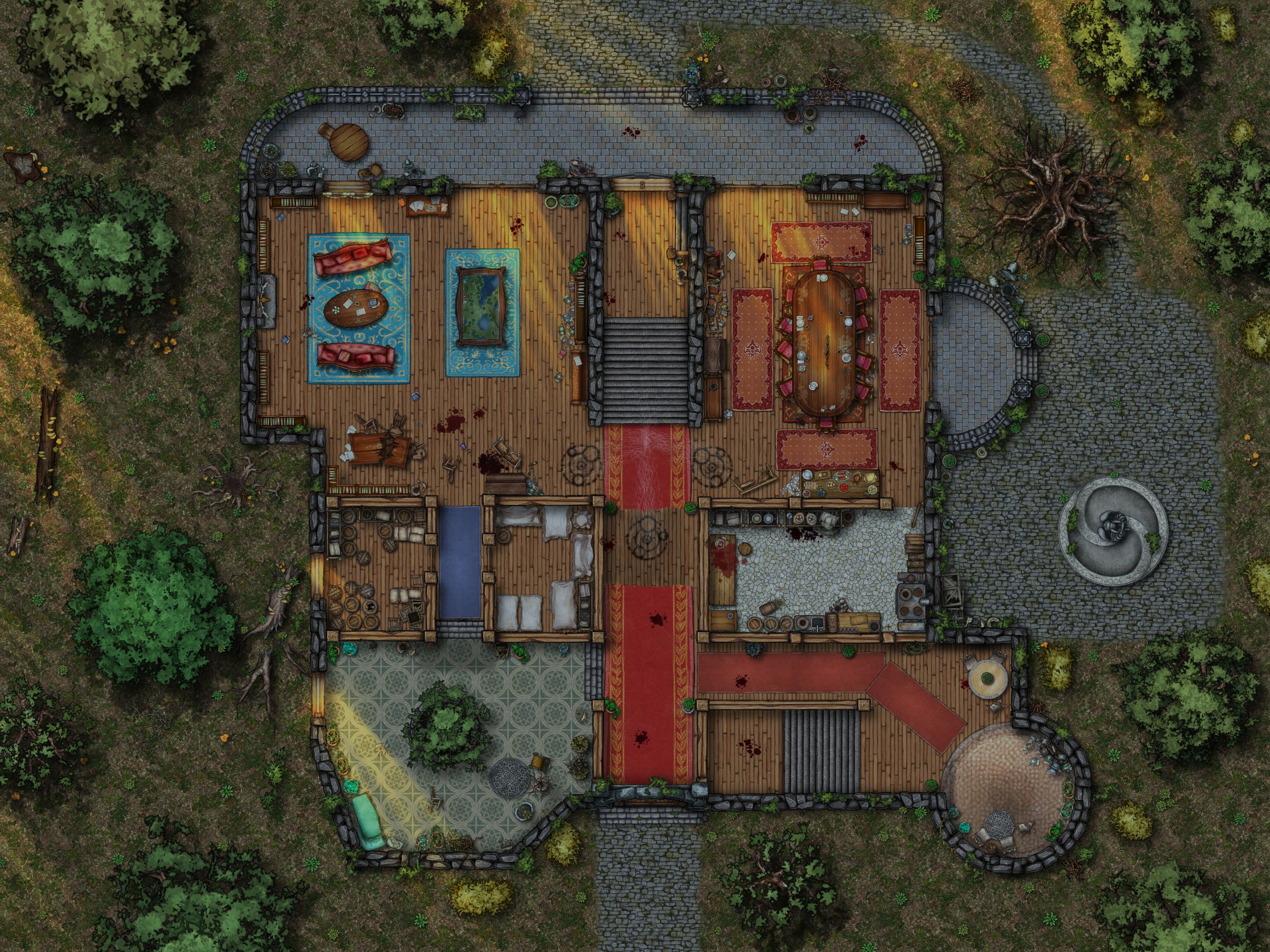 Di'lustre Manor/Mansion (Ground Floor) | Inkarnate - Create Fantasy ...