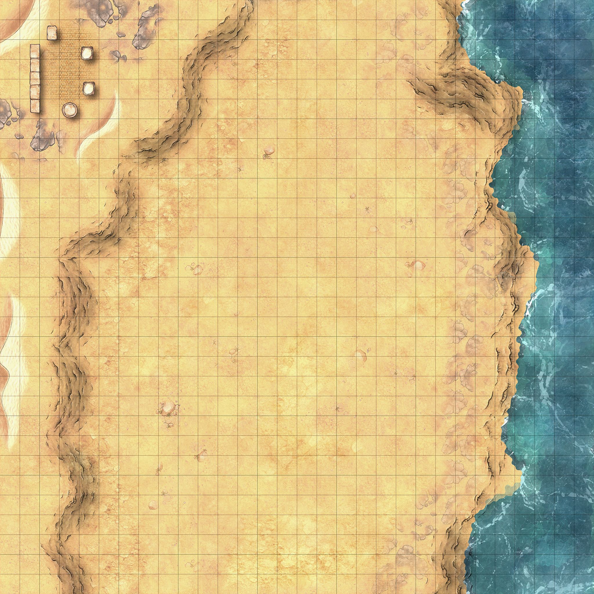 Tengwar Desert Coast | Inkarnate - Create Fantasy Maps Online