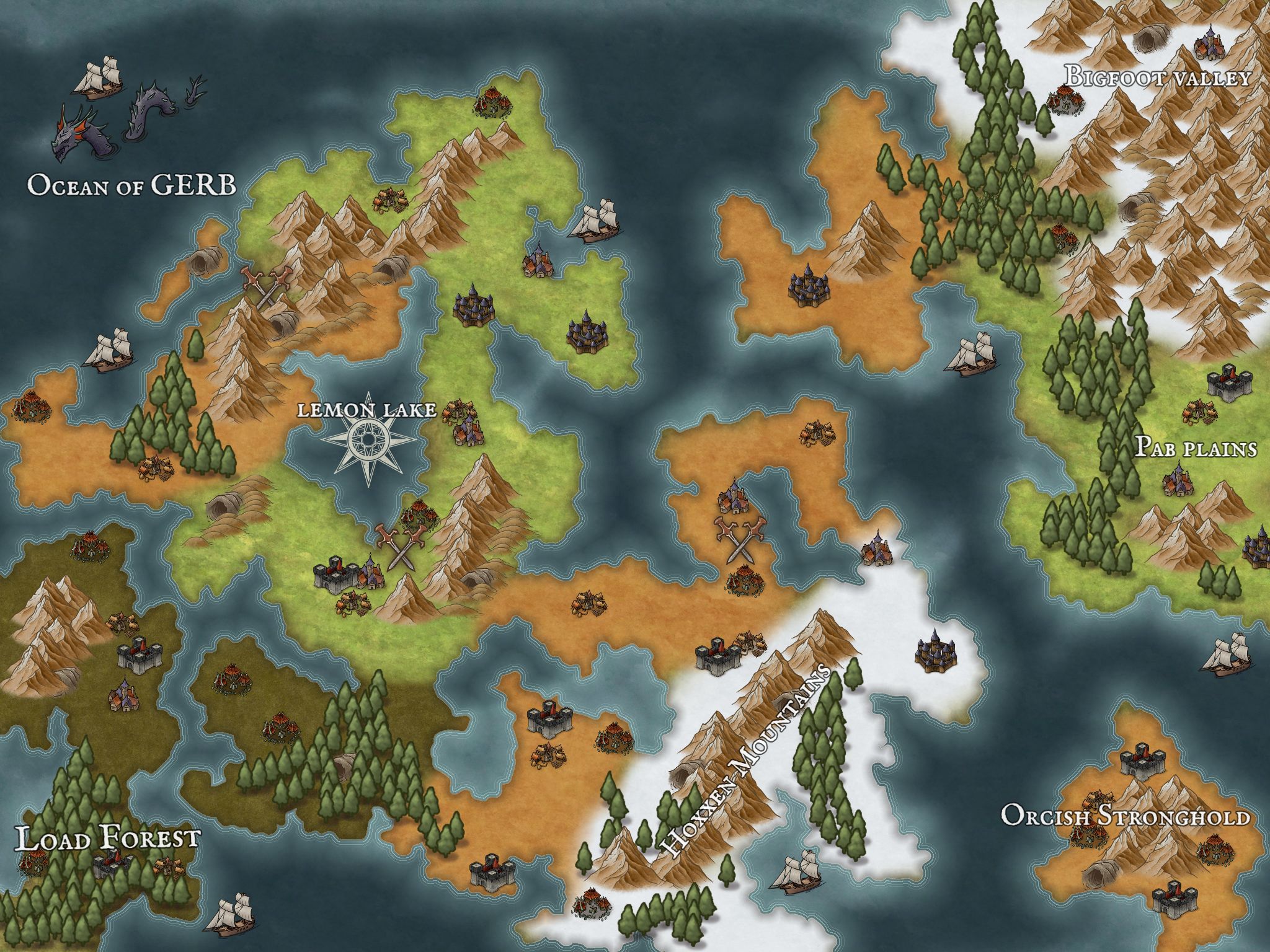 Map made using free version (hand drawn) | Inkarnate - Create Fantasy ...