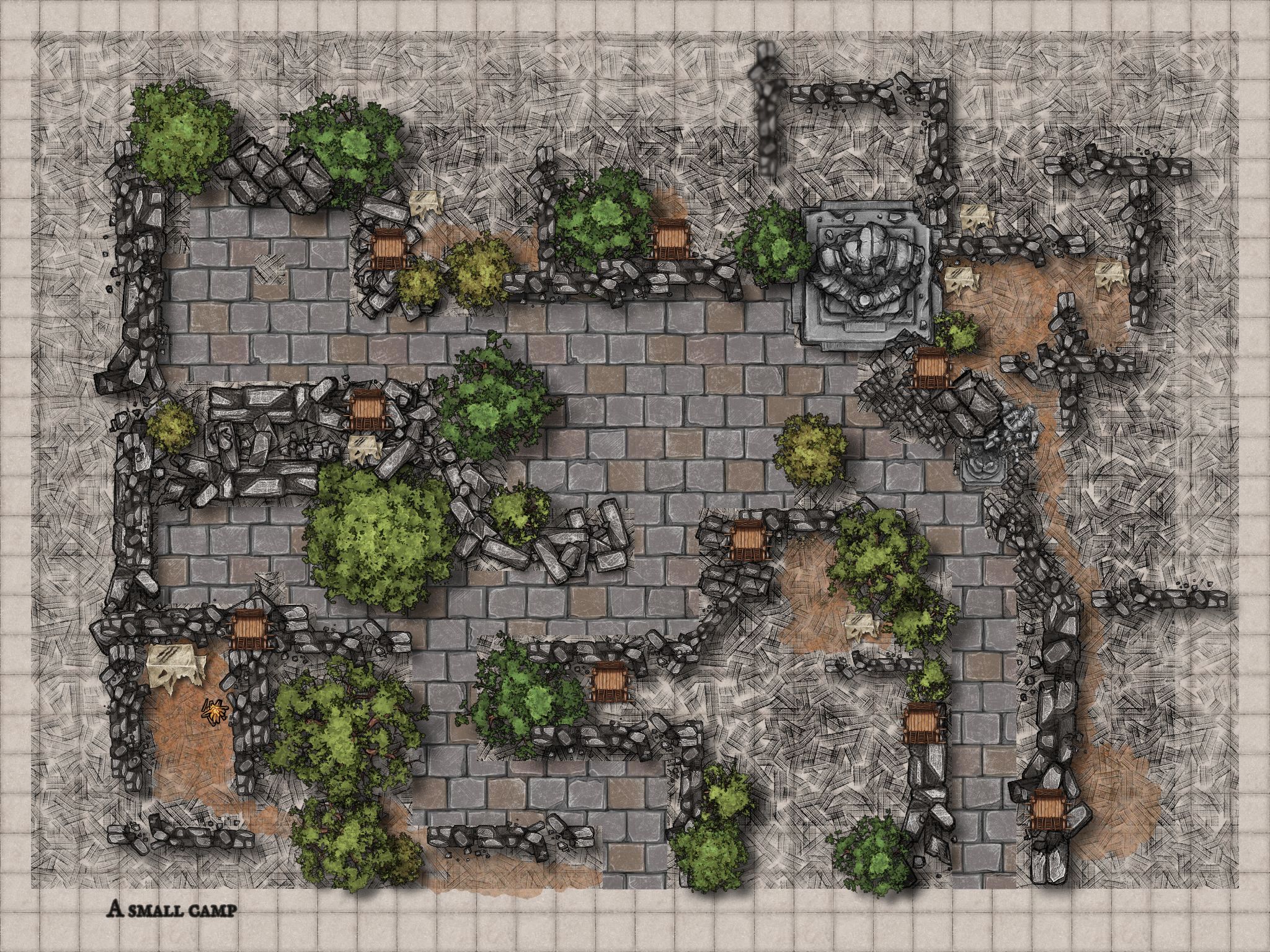 Bandits building a camp | Inkarnate - Create Fantasy Maps Online
