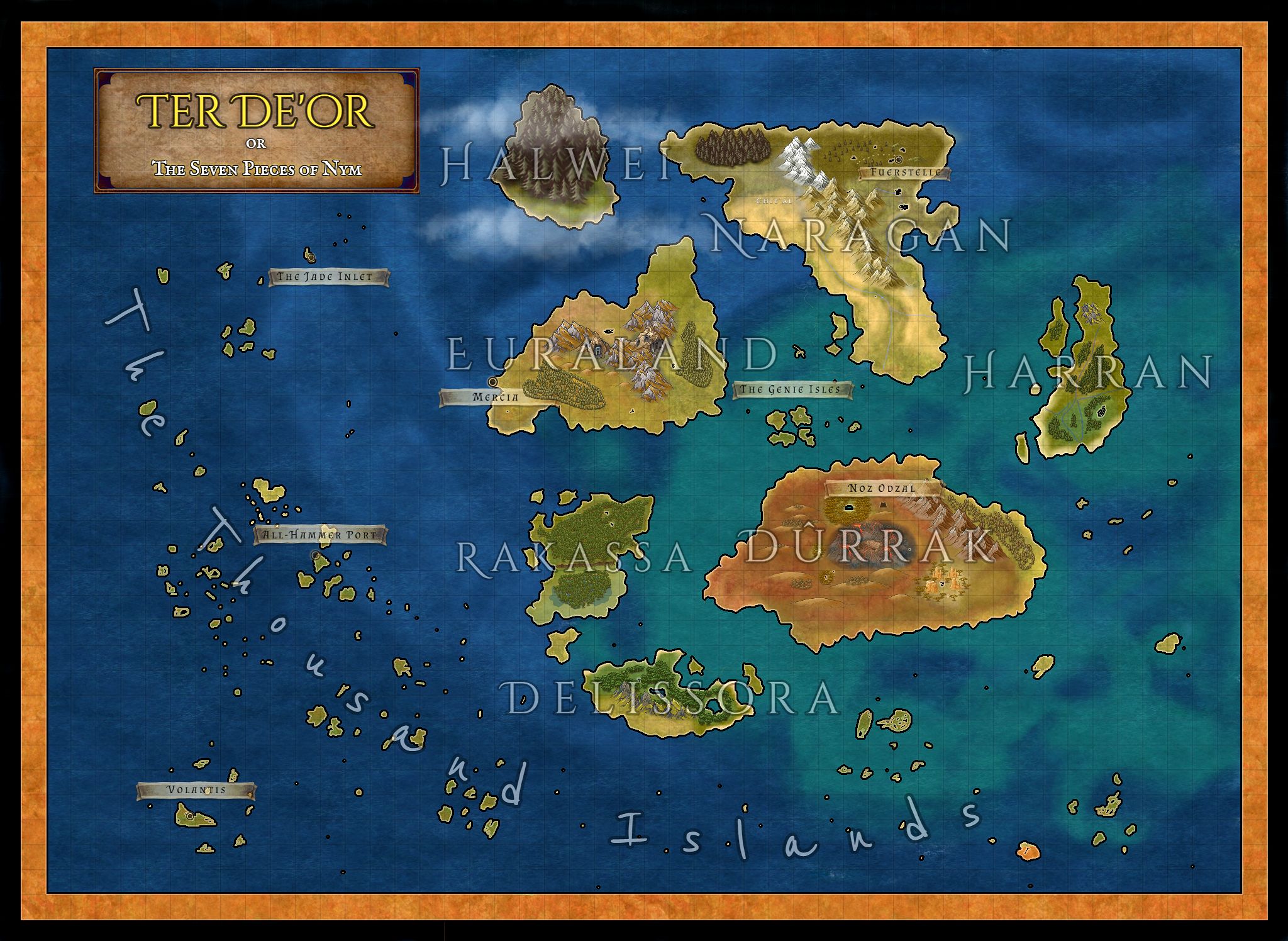 The 7 Pieces (Players Starting Map) | Inkarnate - Create Fantasy Maps ...