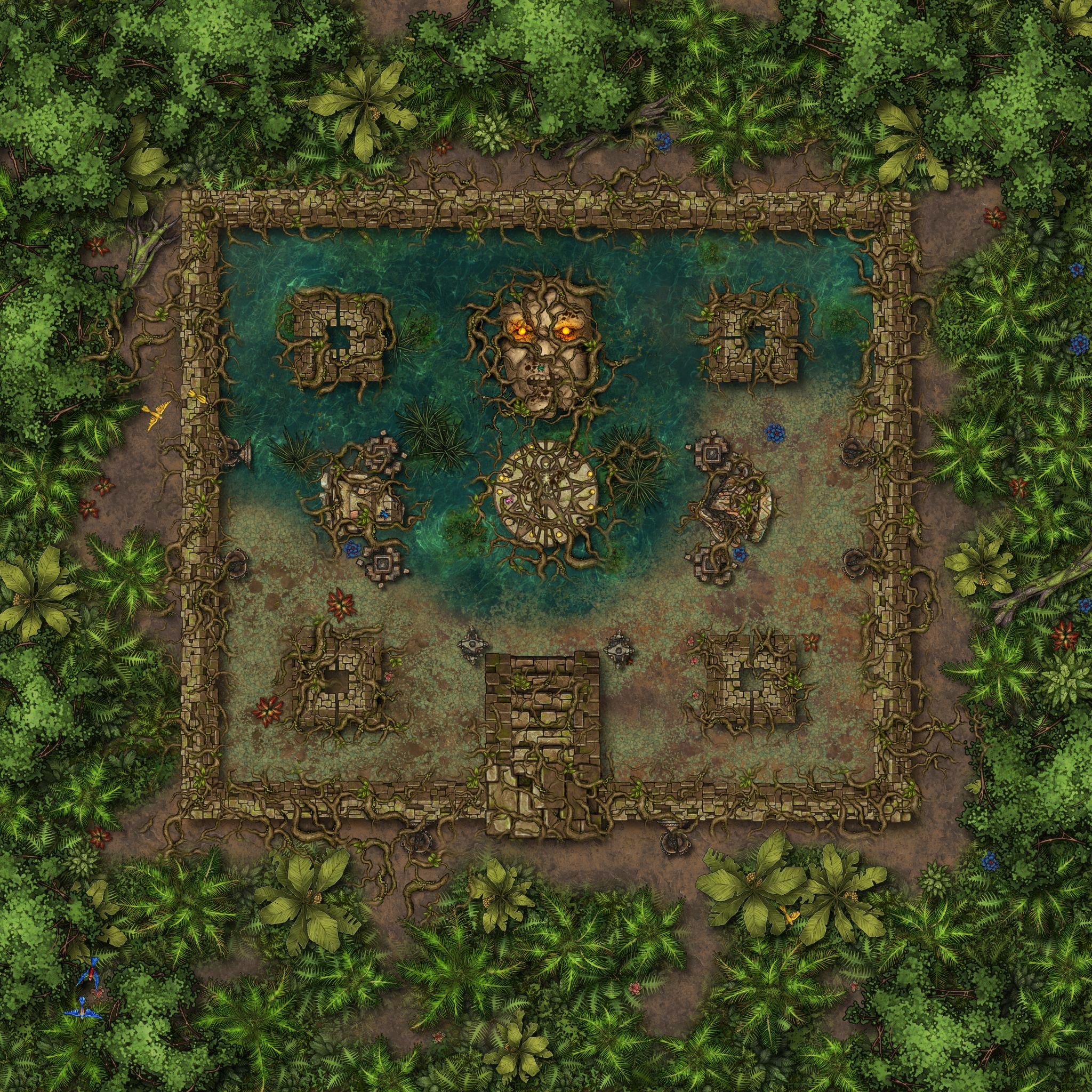 Temple of the Lost Titan | Inkarnate - Create Fantasy Maps Online