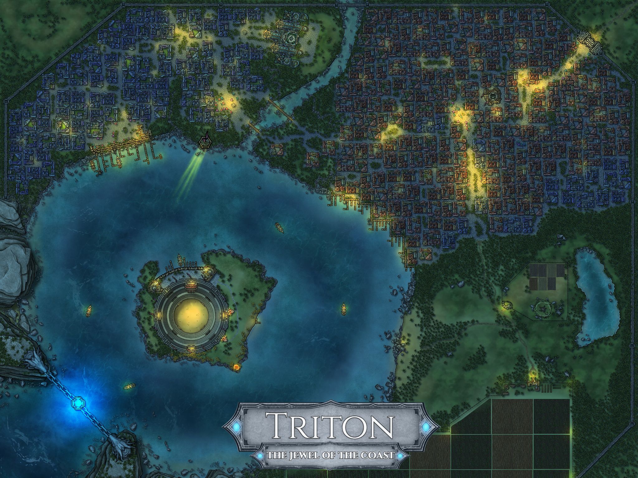 Triton "The Jewel of the Coast" | Inkarnate - Create Fantasy Maps Online