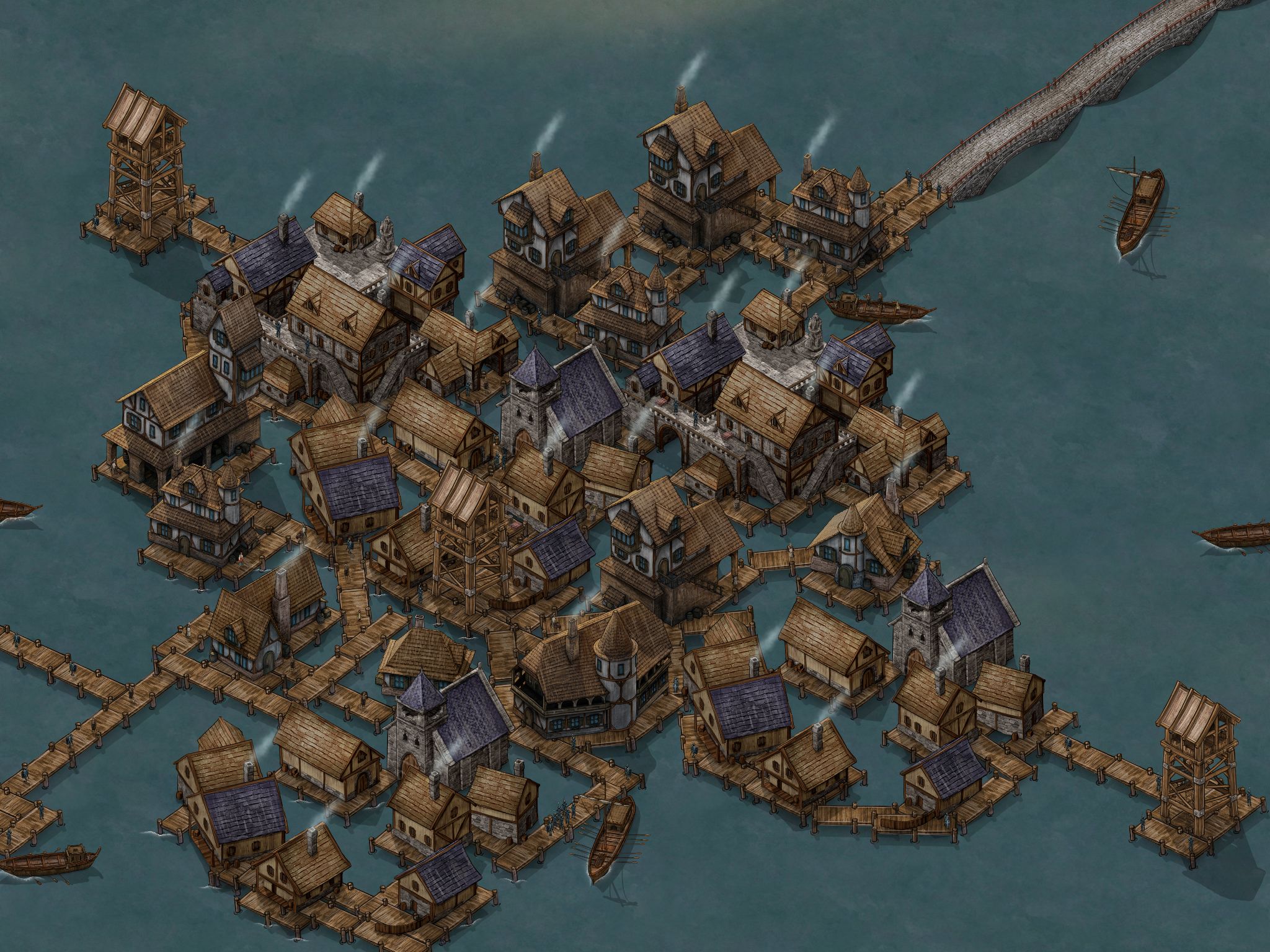 Lake Town | Inkarnate - Create Fantasy Maps Online