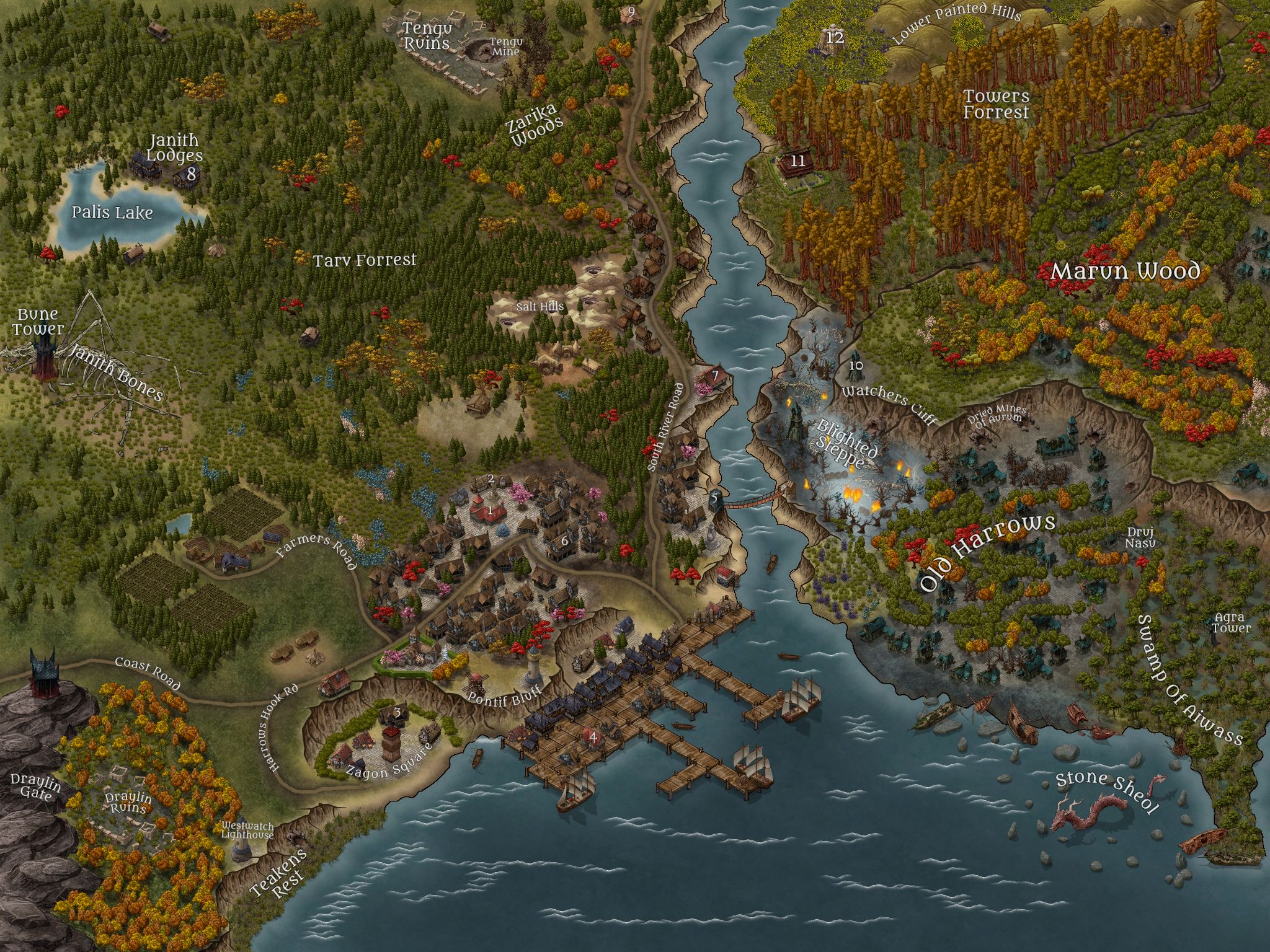 Harrows Port | Inkarnate - Create Fantasy Maps Online