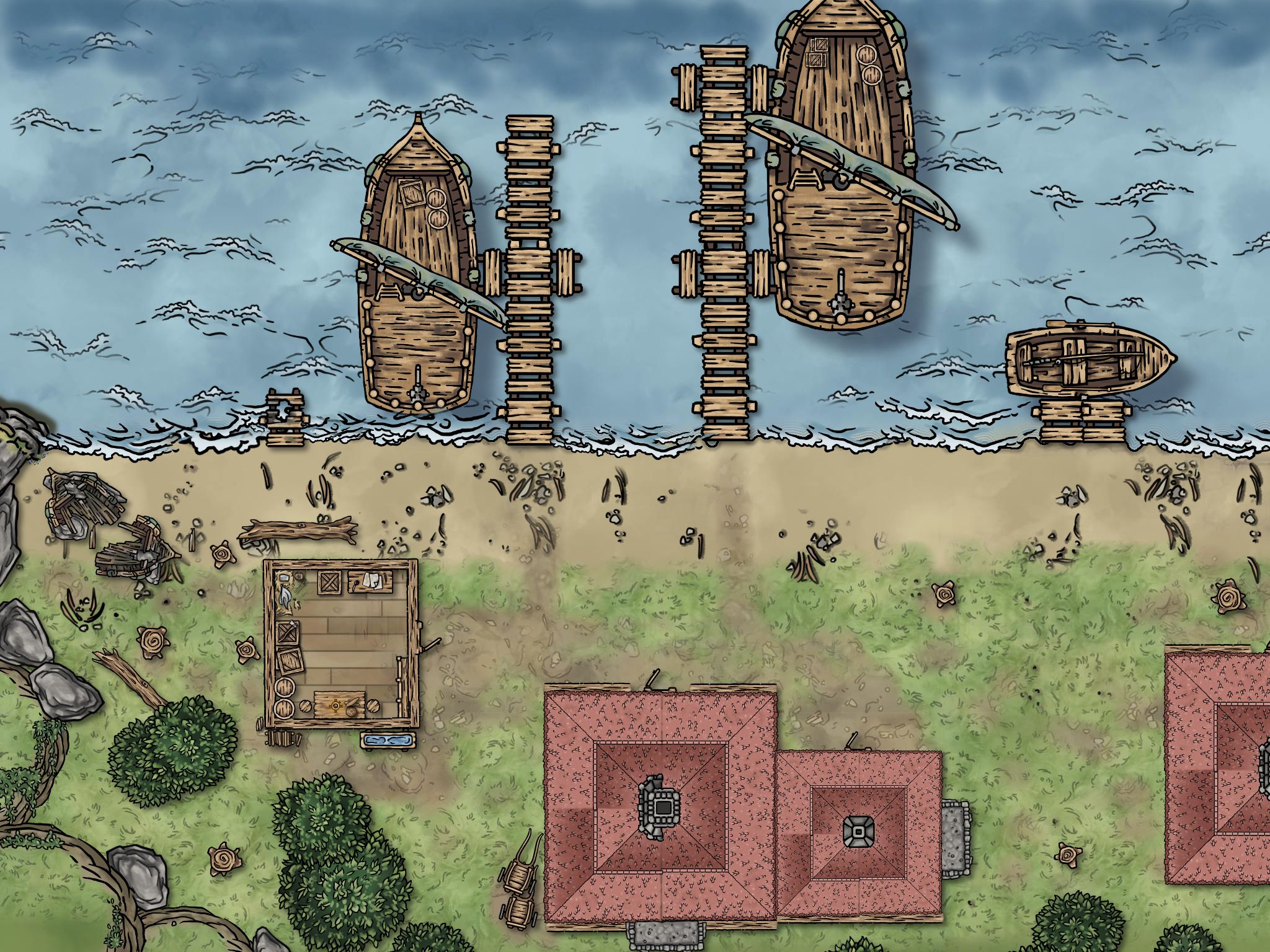 Fishing Village | Inkarnate - Create Fantasy Maps Online