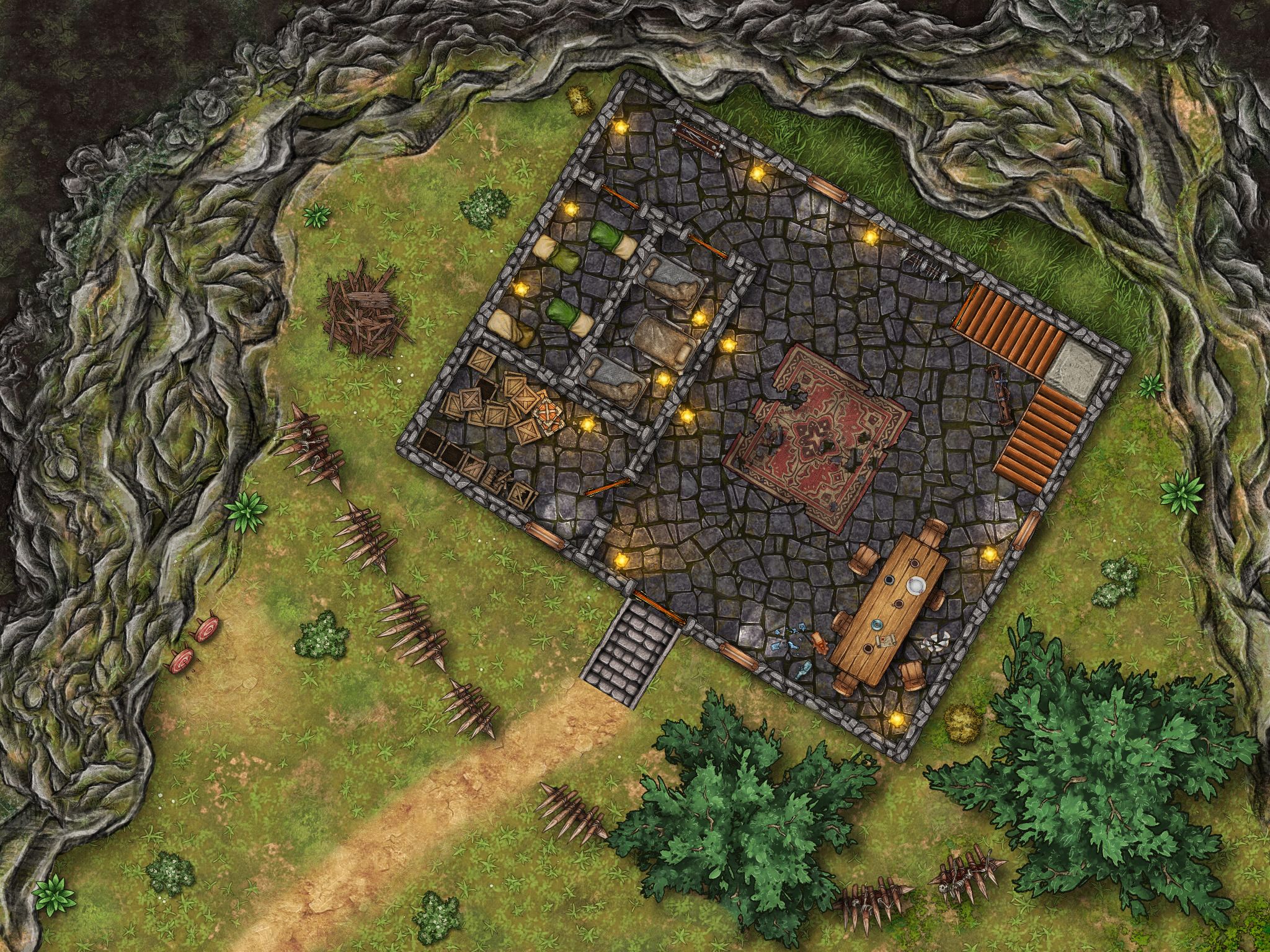 Watchtower - Ground Floor | Inkarnate - Create Fantasy Maps Online