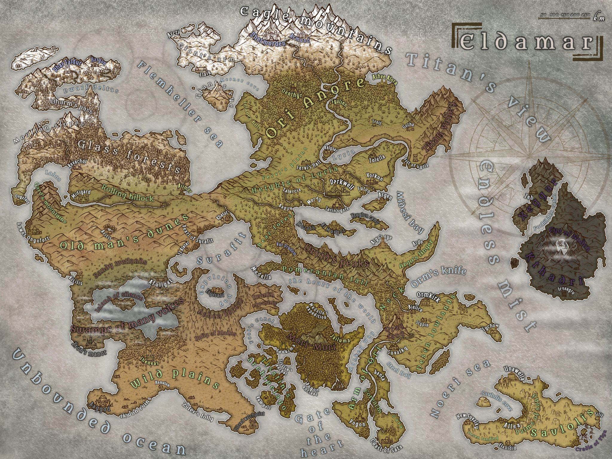 World map Eldamar | Inkarnate - Create Fantasy Maps Online