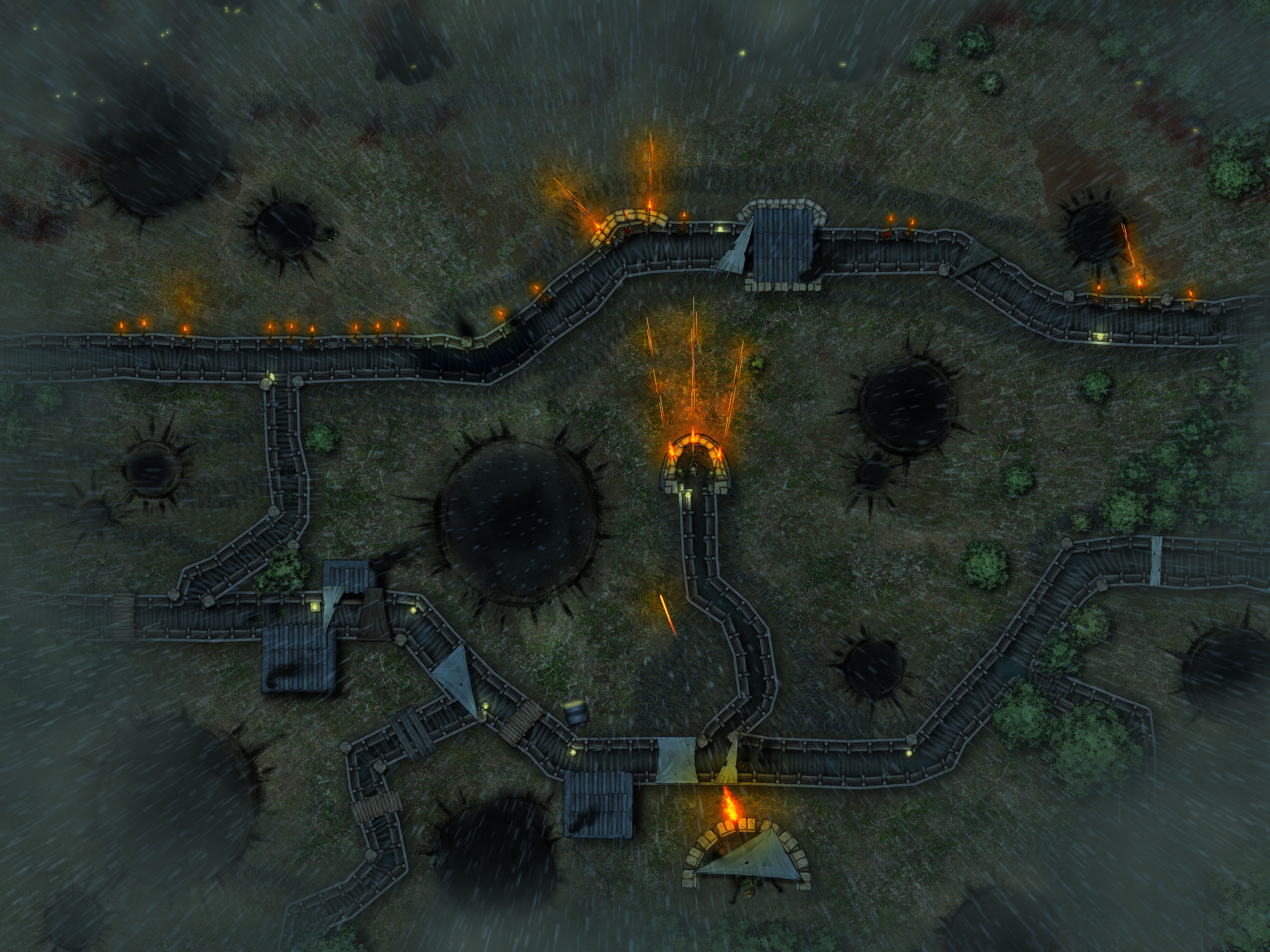 Frontline - Night on Line 334 | Inkarnate - Create Fantasy Maps Online