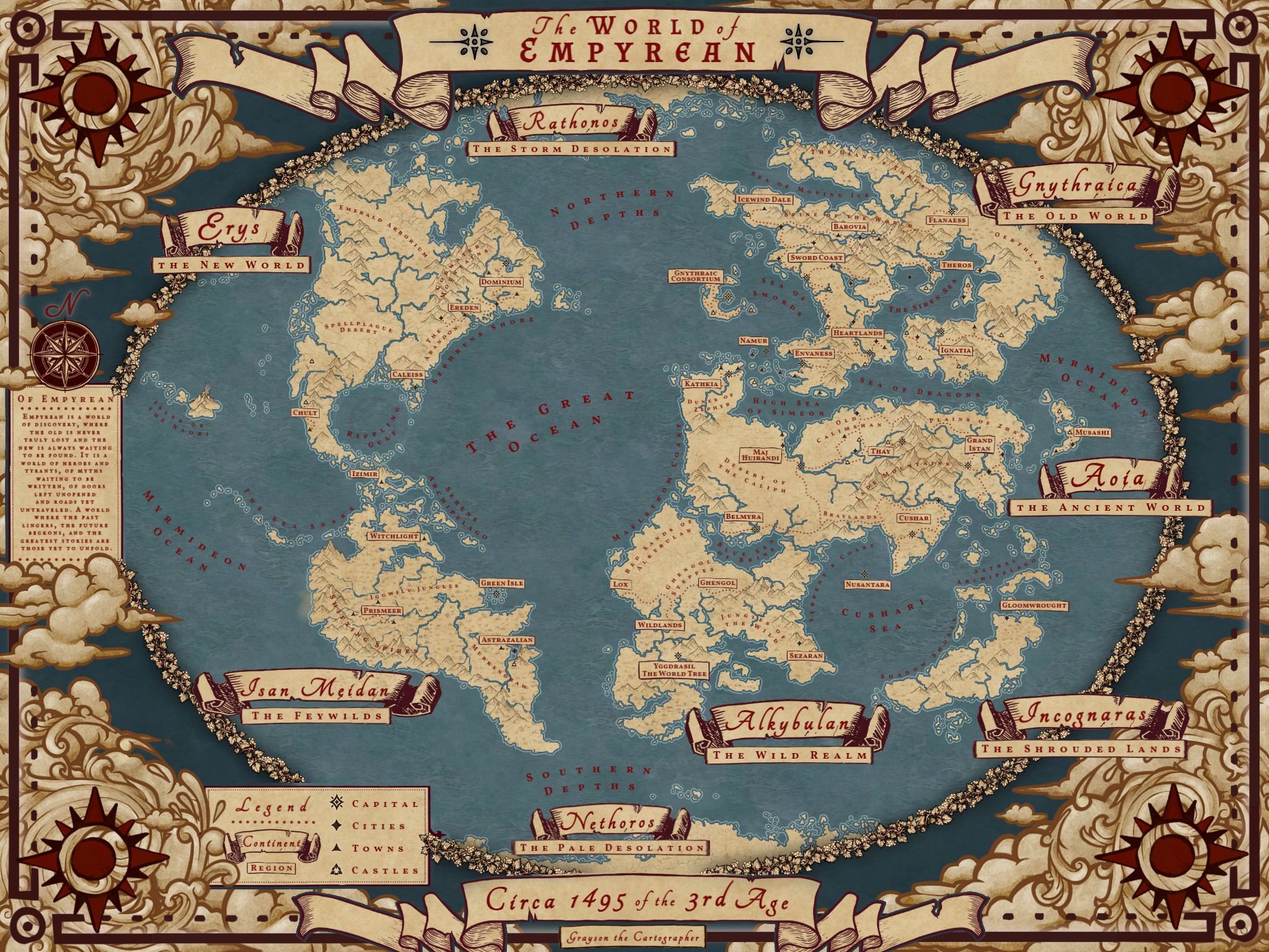 The World of Empyrean | Inkarnate - Create Fantasy Maps Online