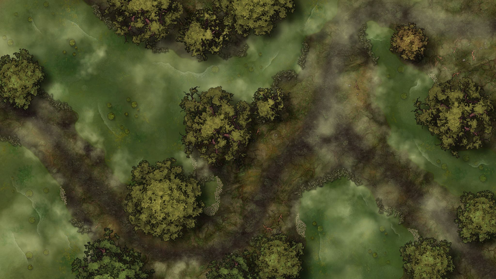 Path through the swamp | Inkarnate - Create Fantasy Maps Online