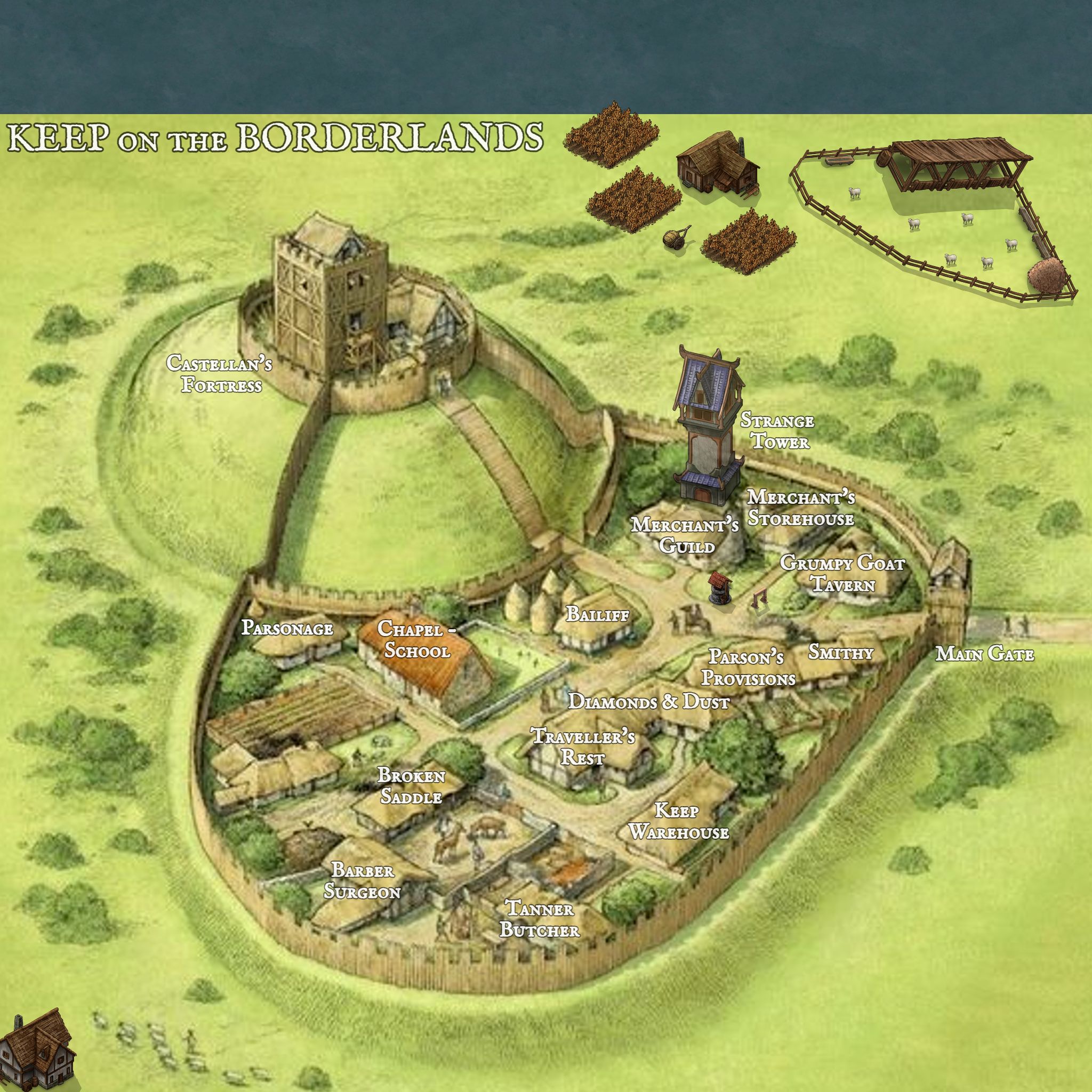 Keep on the Borderlands | Inkarnate - Create Fantasy Maps Online