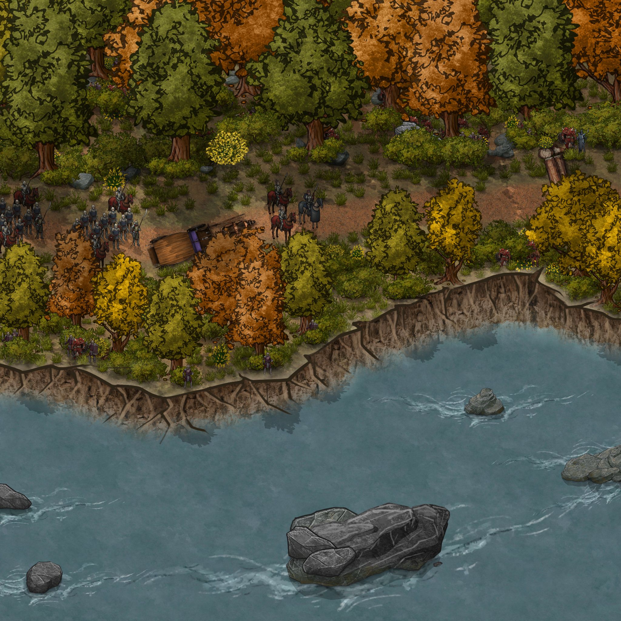 Forest Ambush 1.0 | Inkarnate - Create Fantasy Maps Online