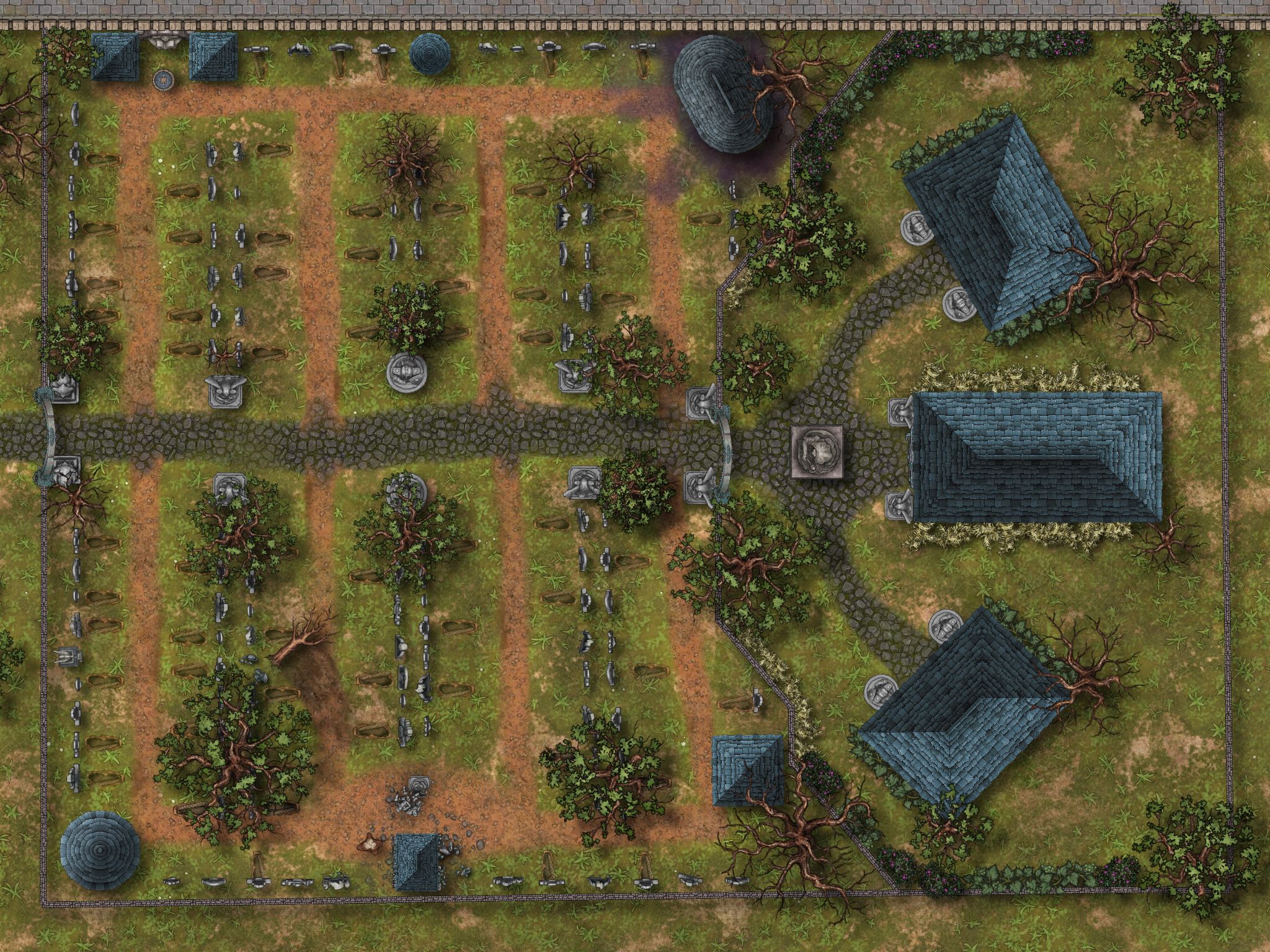 Sothern Graveyard of Clayshire | Inkarnate - Create Fantasy Maps Online