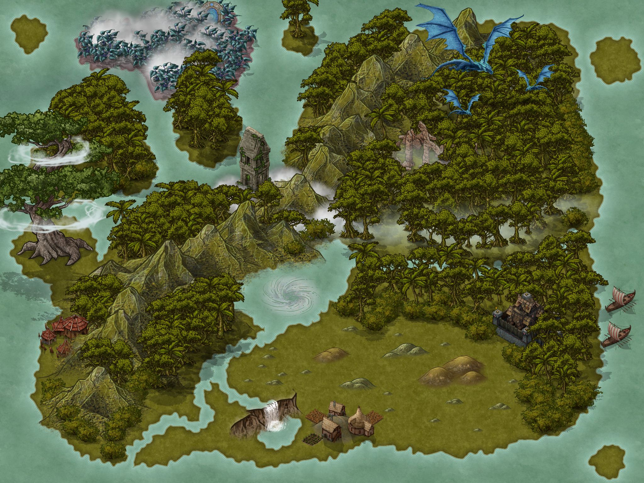 Fantasy Islands of Carwillow | Inkarnate - Create Fantasy Maps Online