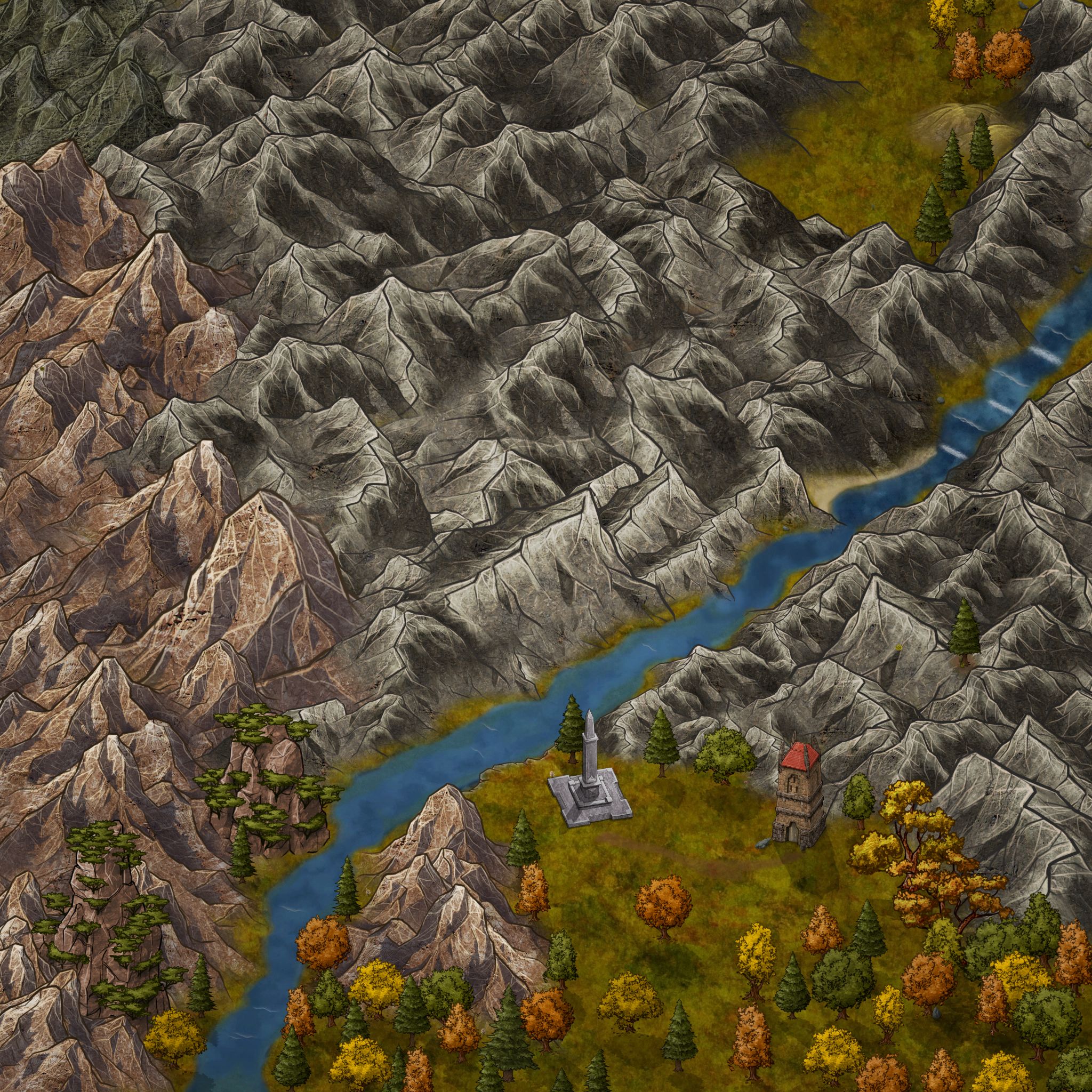 Secret Monastery Valley (isometric battle map) (with illusion) v1 ...