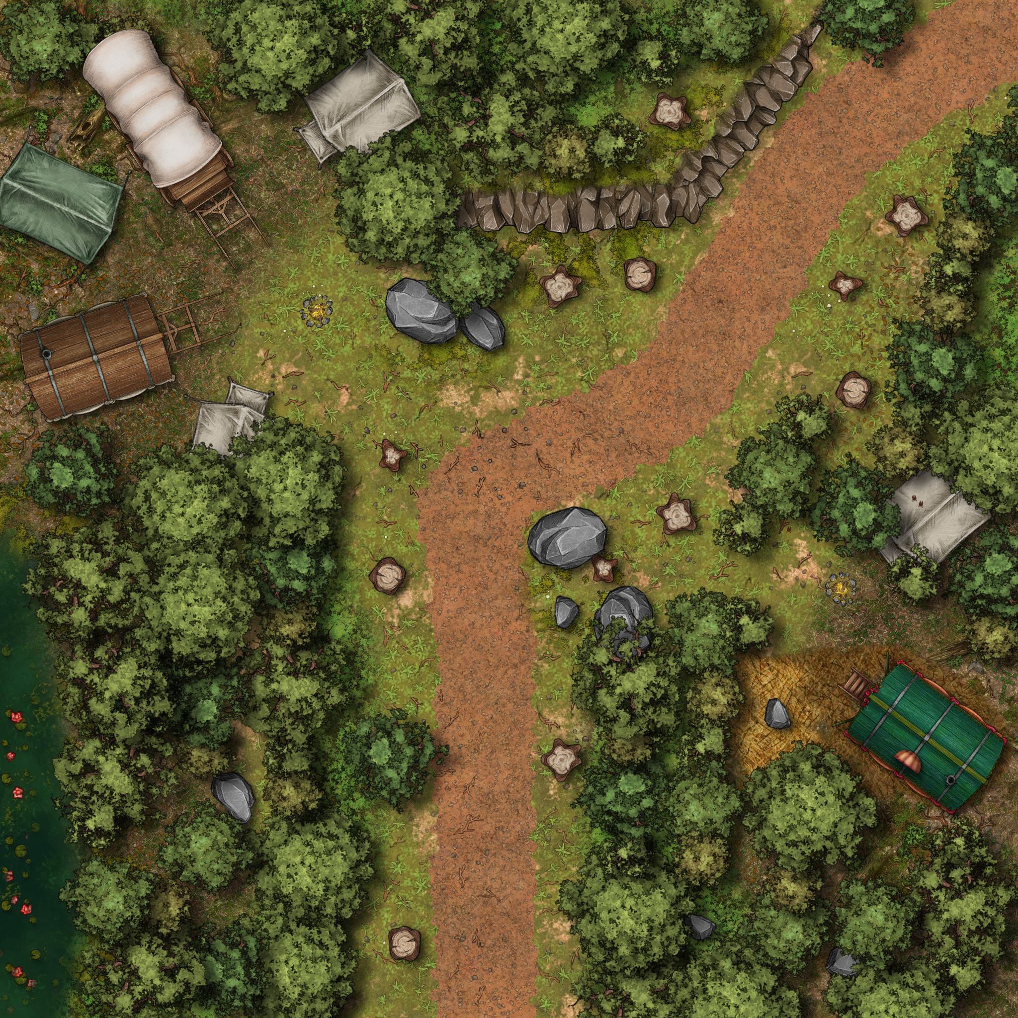 Caravan Ambush | Inkarnate - Create Fantasy Maps Online