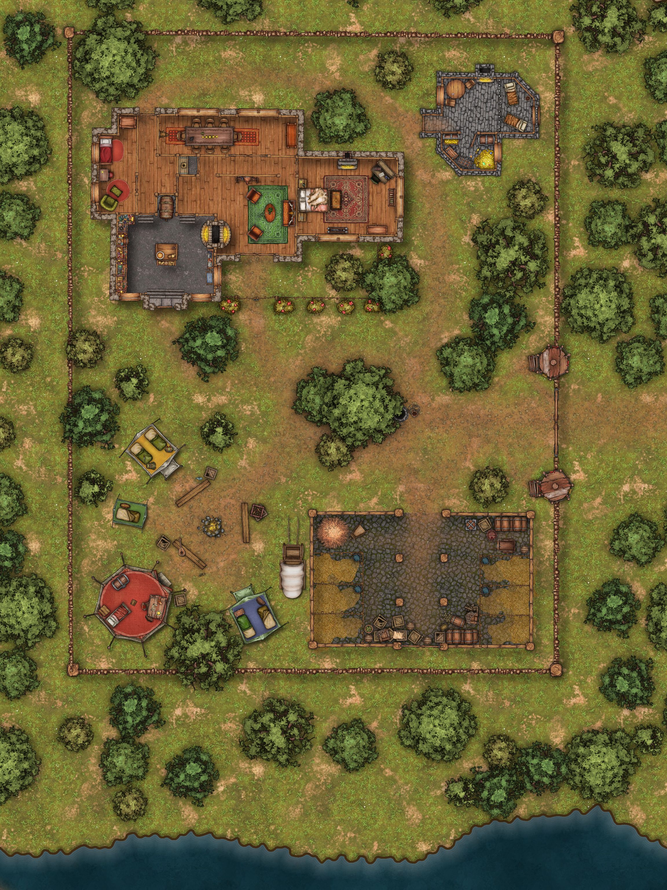 Farmstead Turned Bandit Camp | Inkarnate - Create Fantasy Maps Online