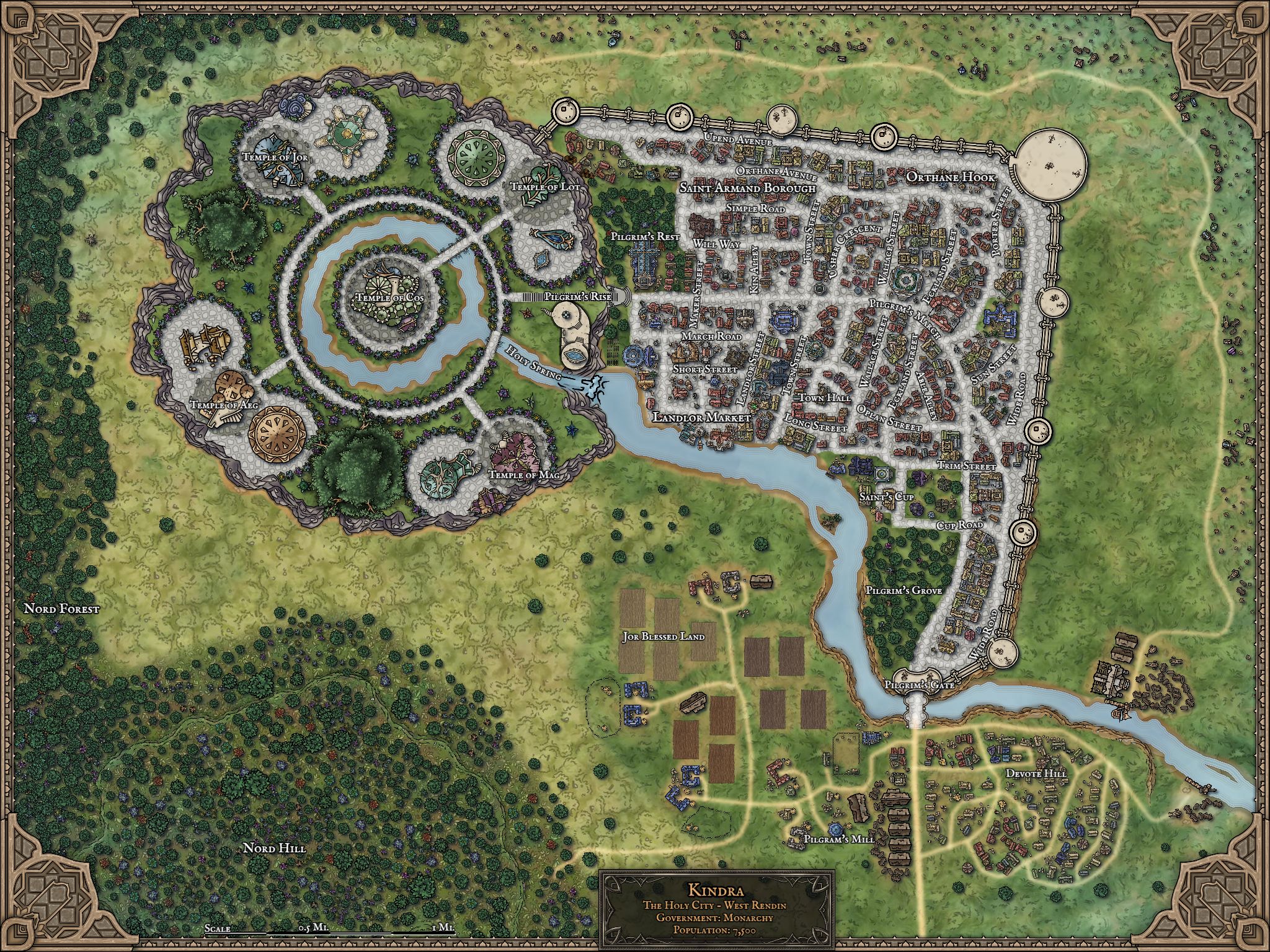 The Holy City of Kindra | Inkarnate - Create Fantasy Maps Online