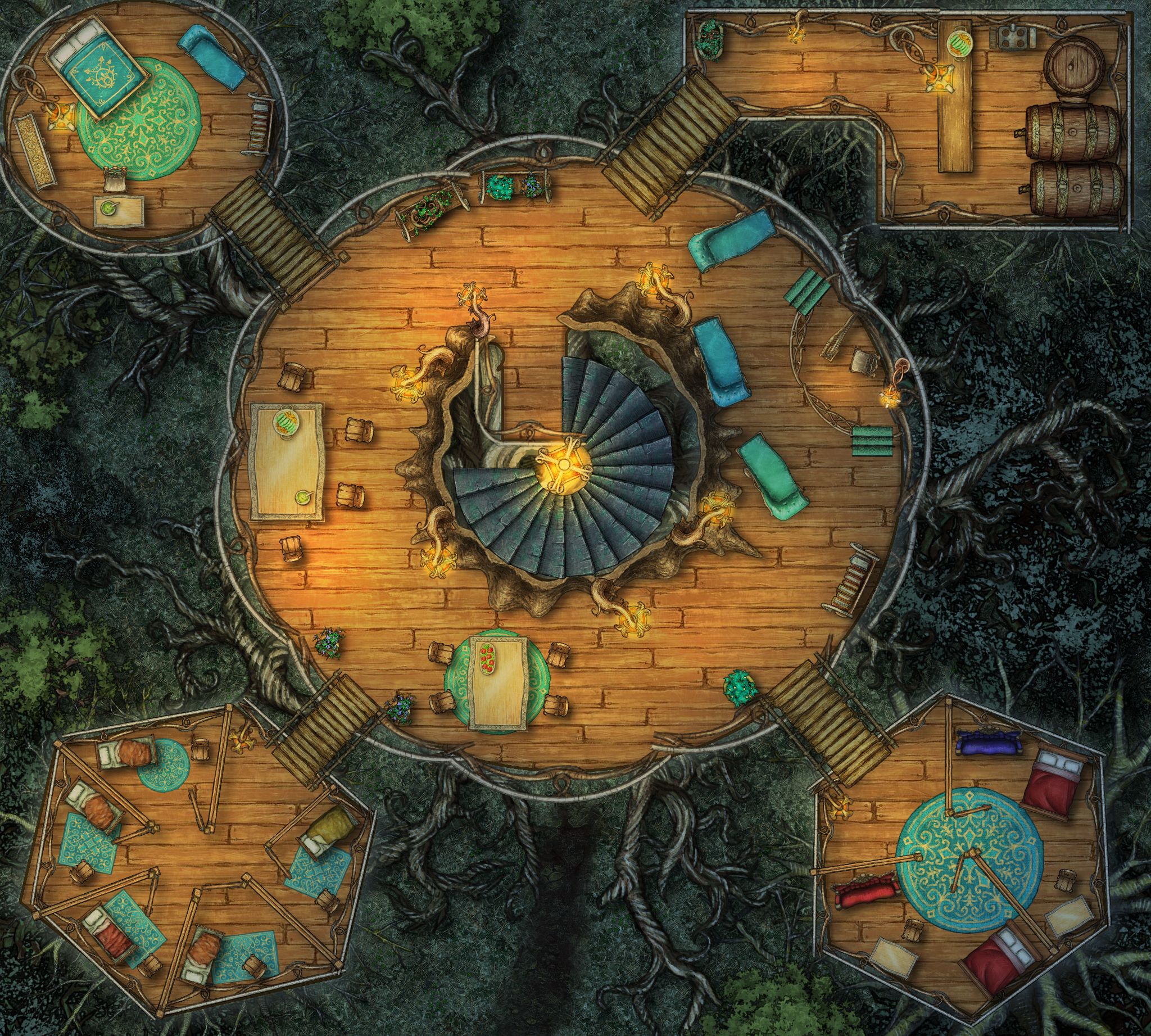 Treetop Tavern | Inkarnate - Create Fantasy Maps Online