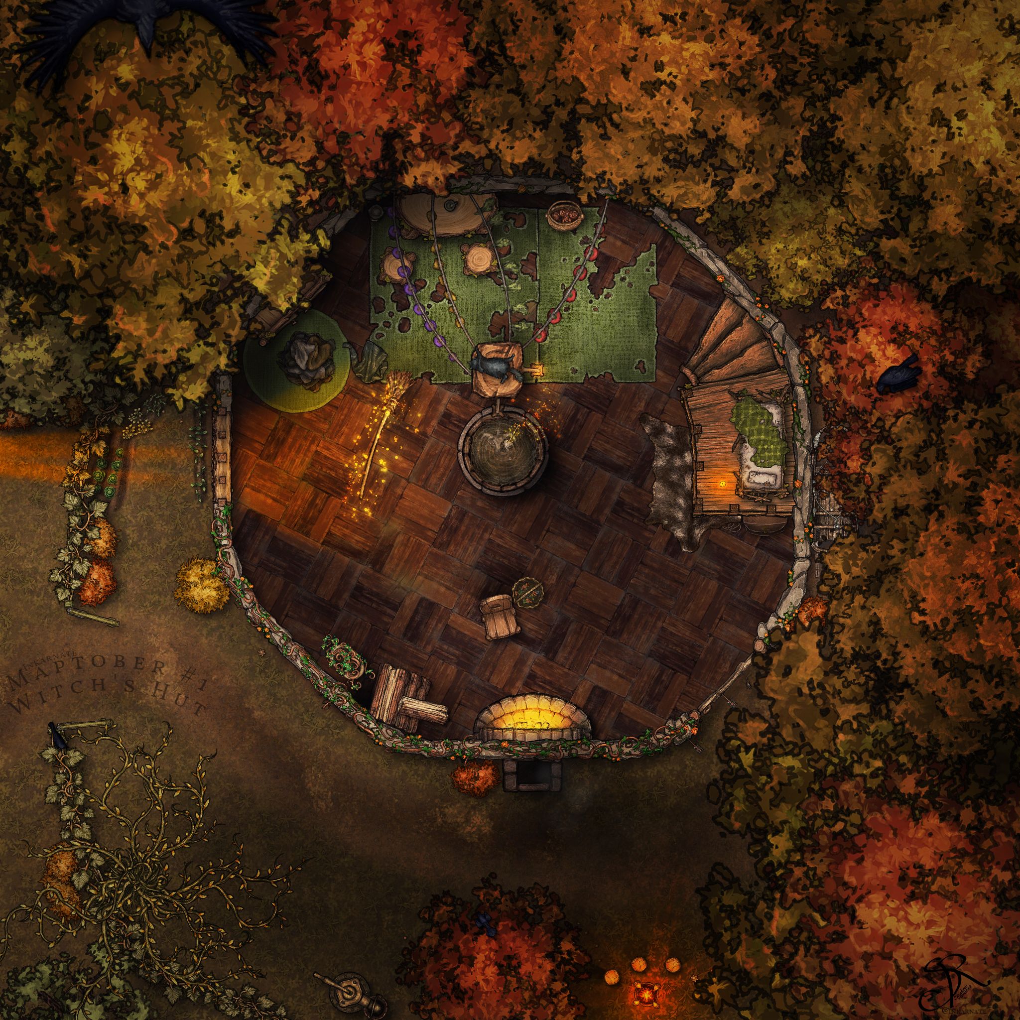 #1 Maptober - Witch's Hut | Inkarnate - Create Fantasy Maps Online