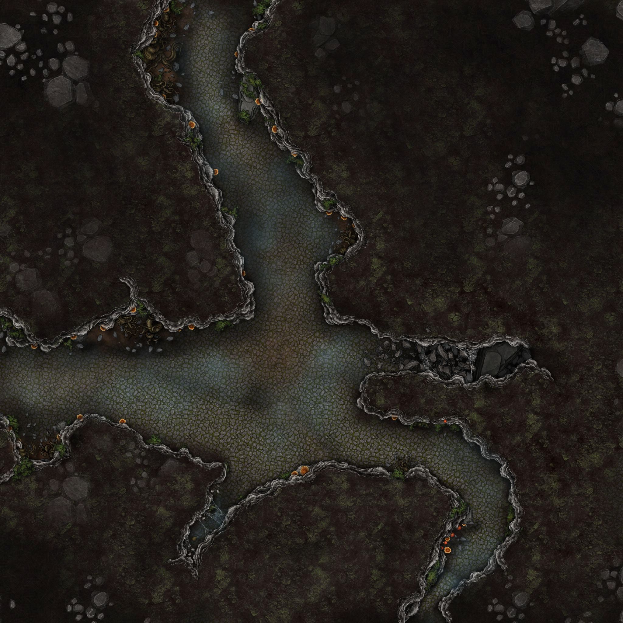 Underground - crossroads - 3 | Inkarnate - Create Fantasy Maps Online