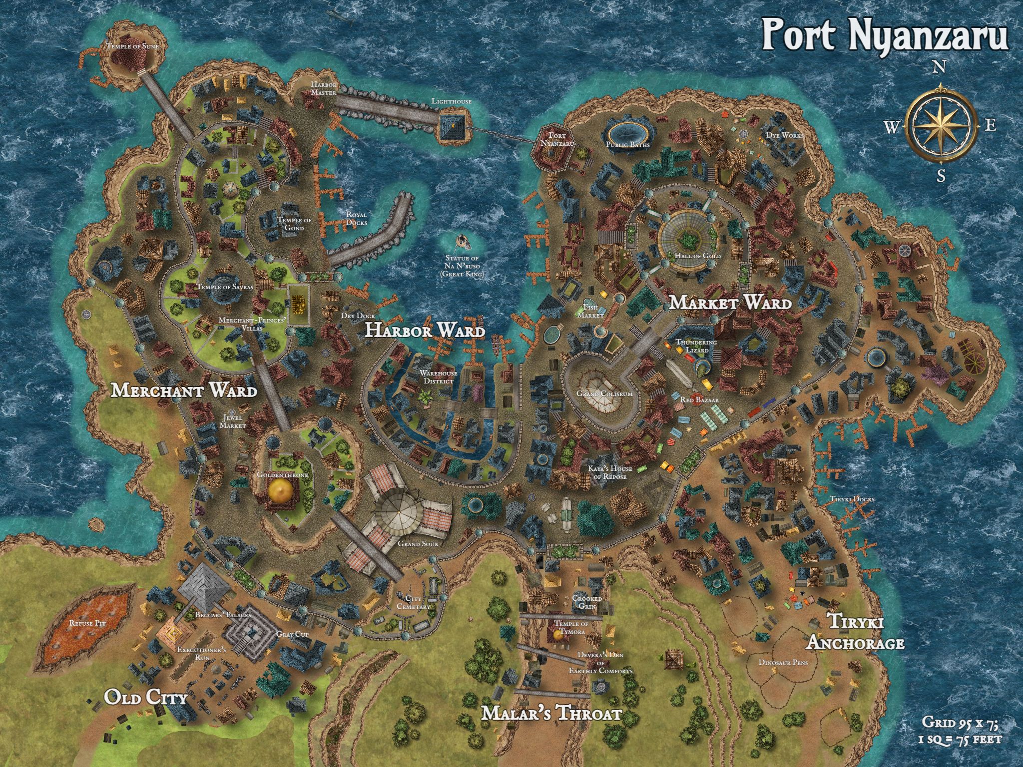 Port Nyanzaru | Inkarnate - Create Fantasy Maps Online