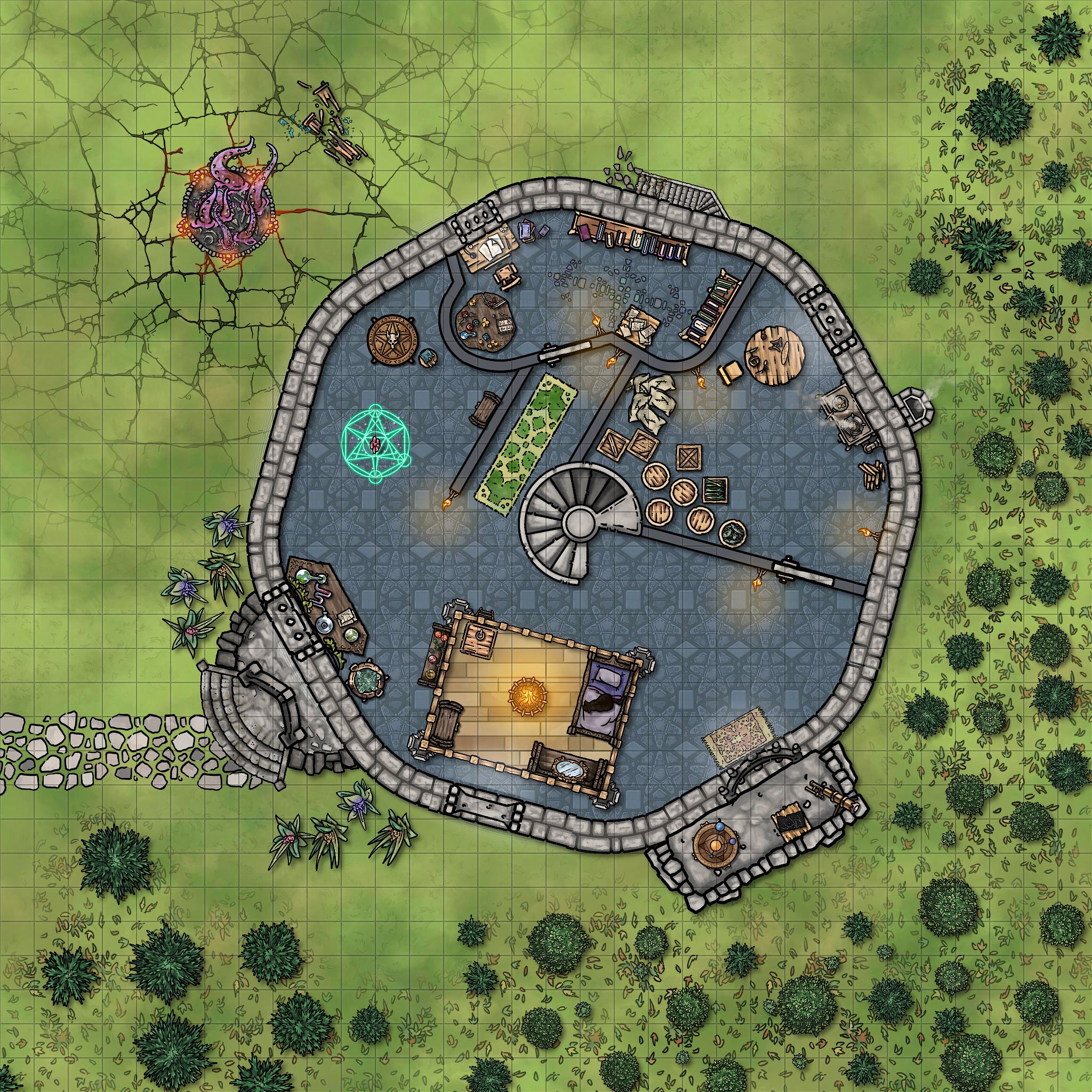 Encounter at Raven's Tower | Inkarnate - Create Fantasy Maps Online