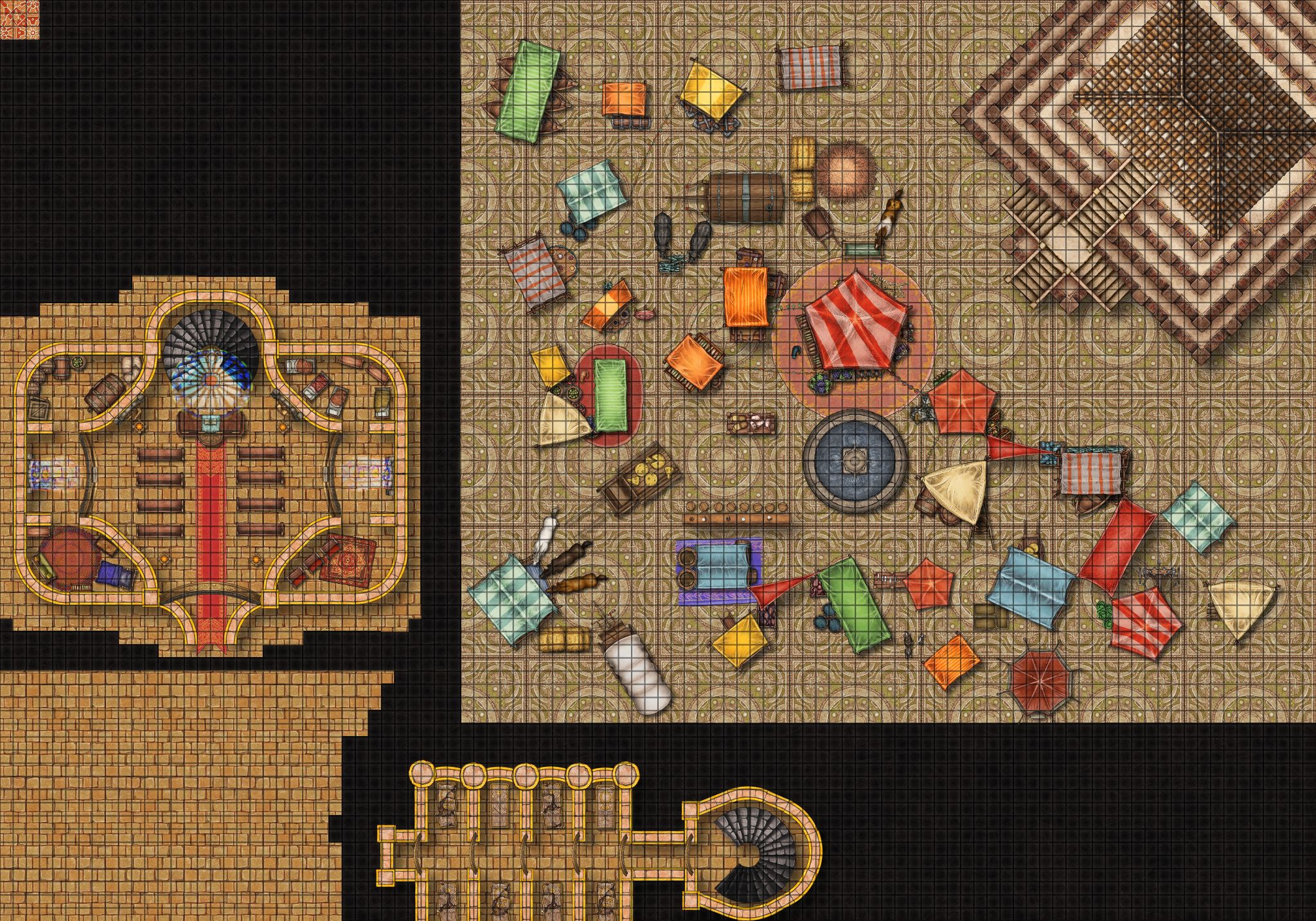 Desert market temple | Inkarnate - Create Fantasy Maps Online