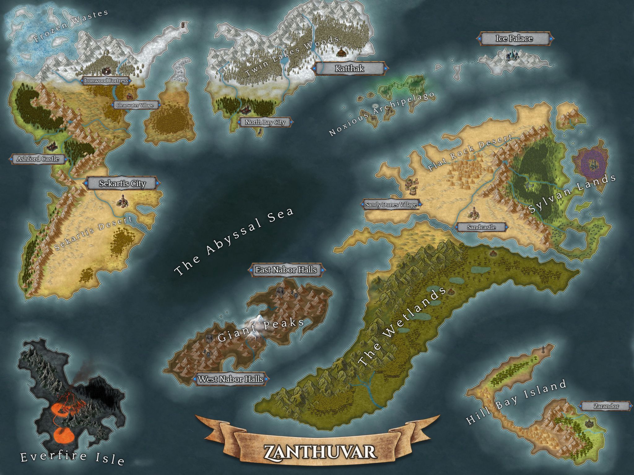 My First World Map: Zanthuvar | Inkarnate - Create Fantasy Maps Online
