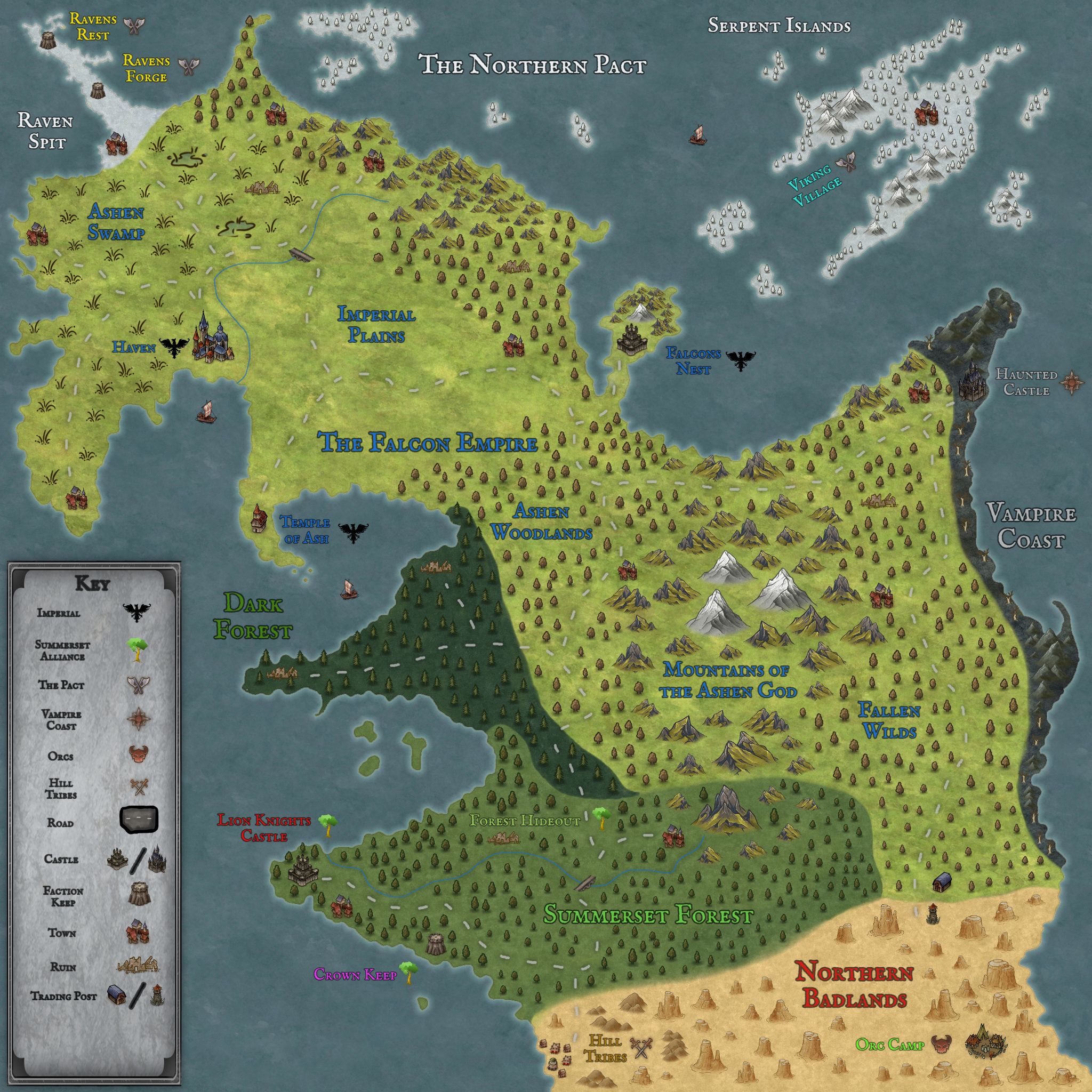 World of Lego Castle (North) | Inkarnate - Create Fantasy Maps Online