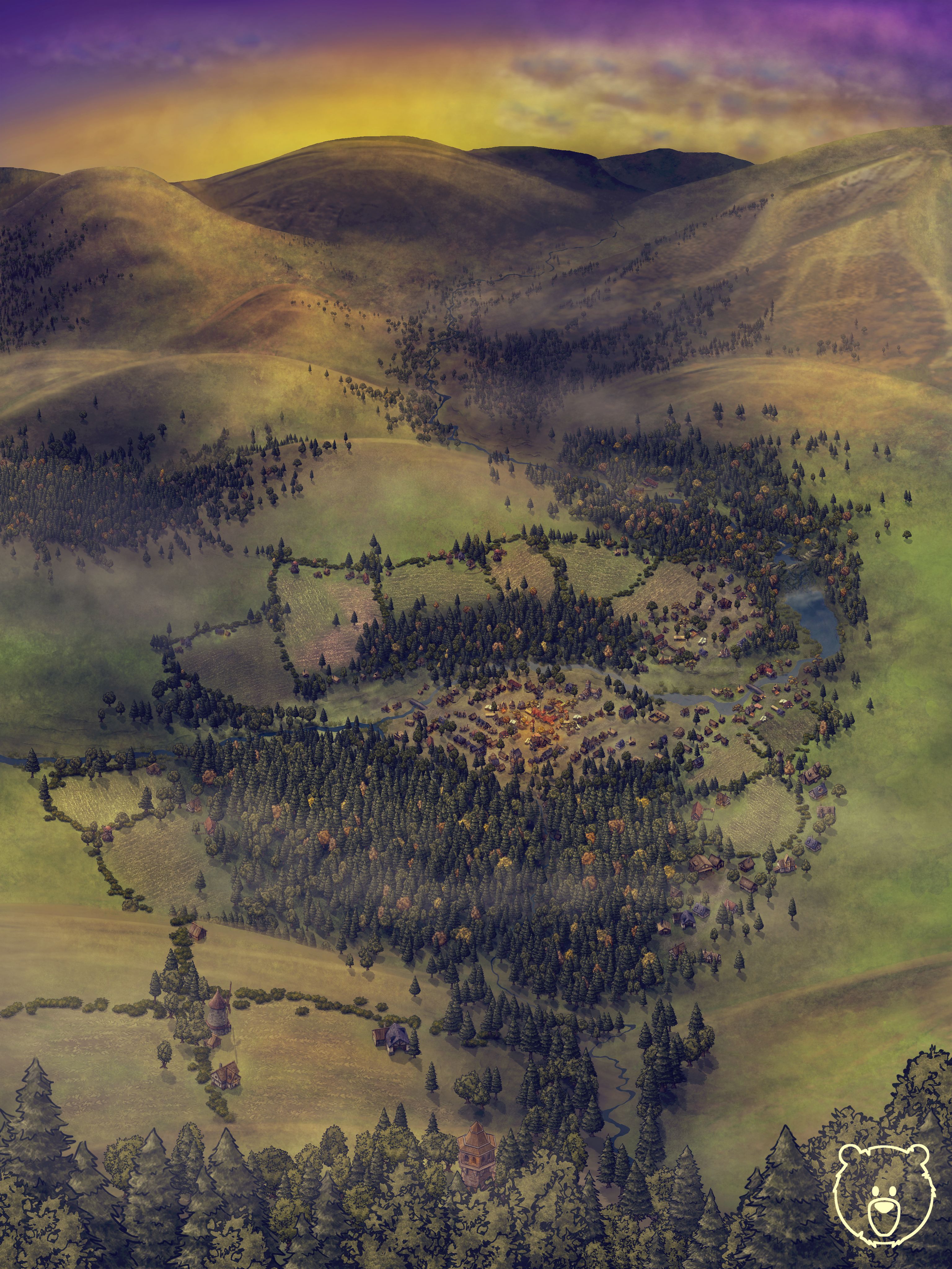 Autumn Town | Inkarnate - Create Fantasy Maps Online