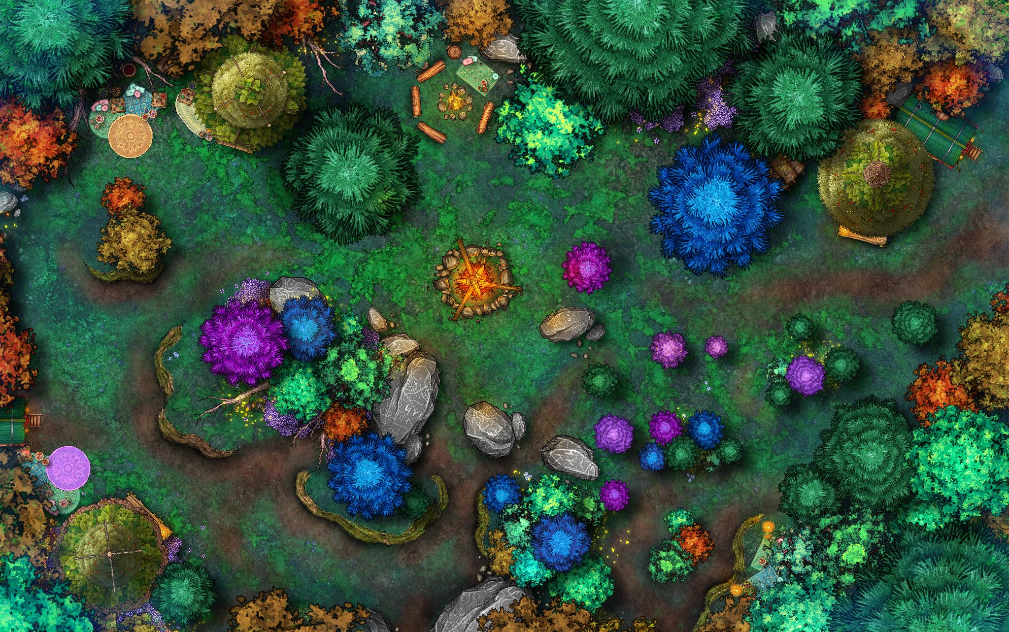 Satyr Revel / Forest Clearing / Forest Party | Inkarnate - Create ...