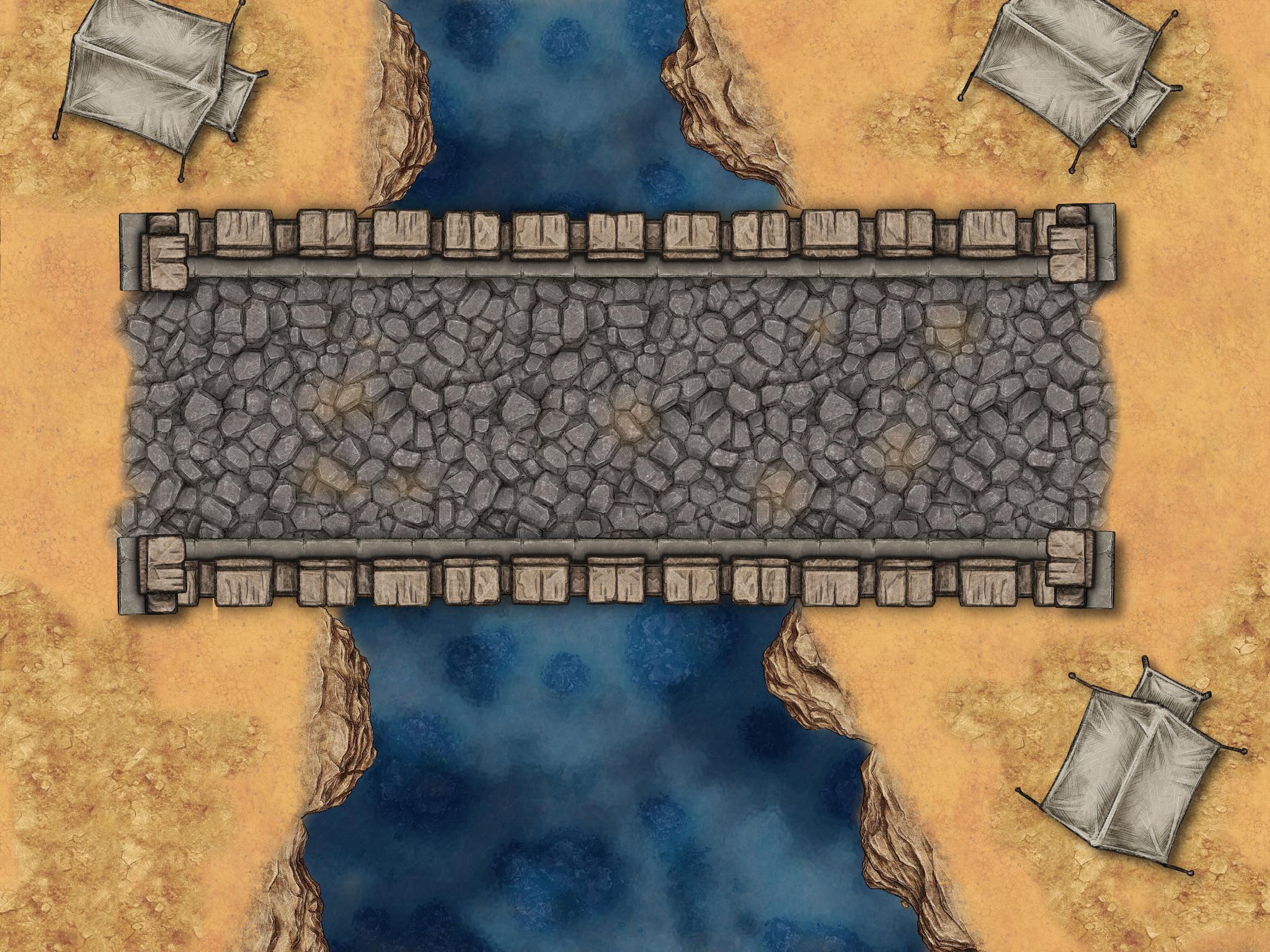 Desert Bridge | Inkarnate - Create Fantasy Maps Online
