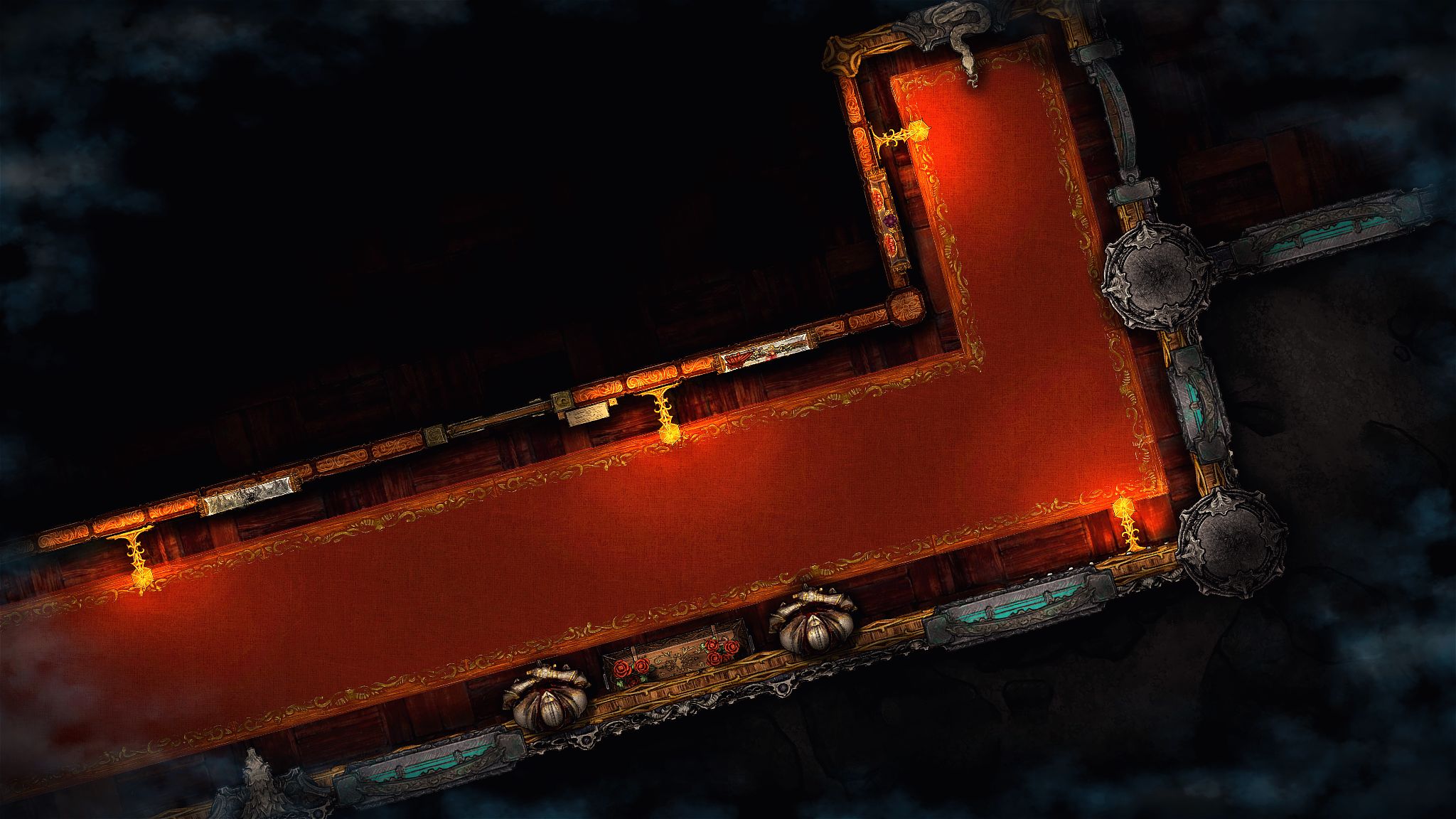 Sanguine Halls 5 Hallway | Inkarnate - Create Fantasy Maps Online