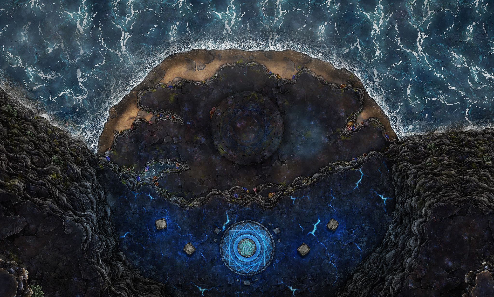 Seafloor - battle map (1) | Inkarnate - Create Fantasy Maps Online