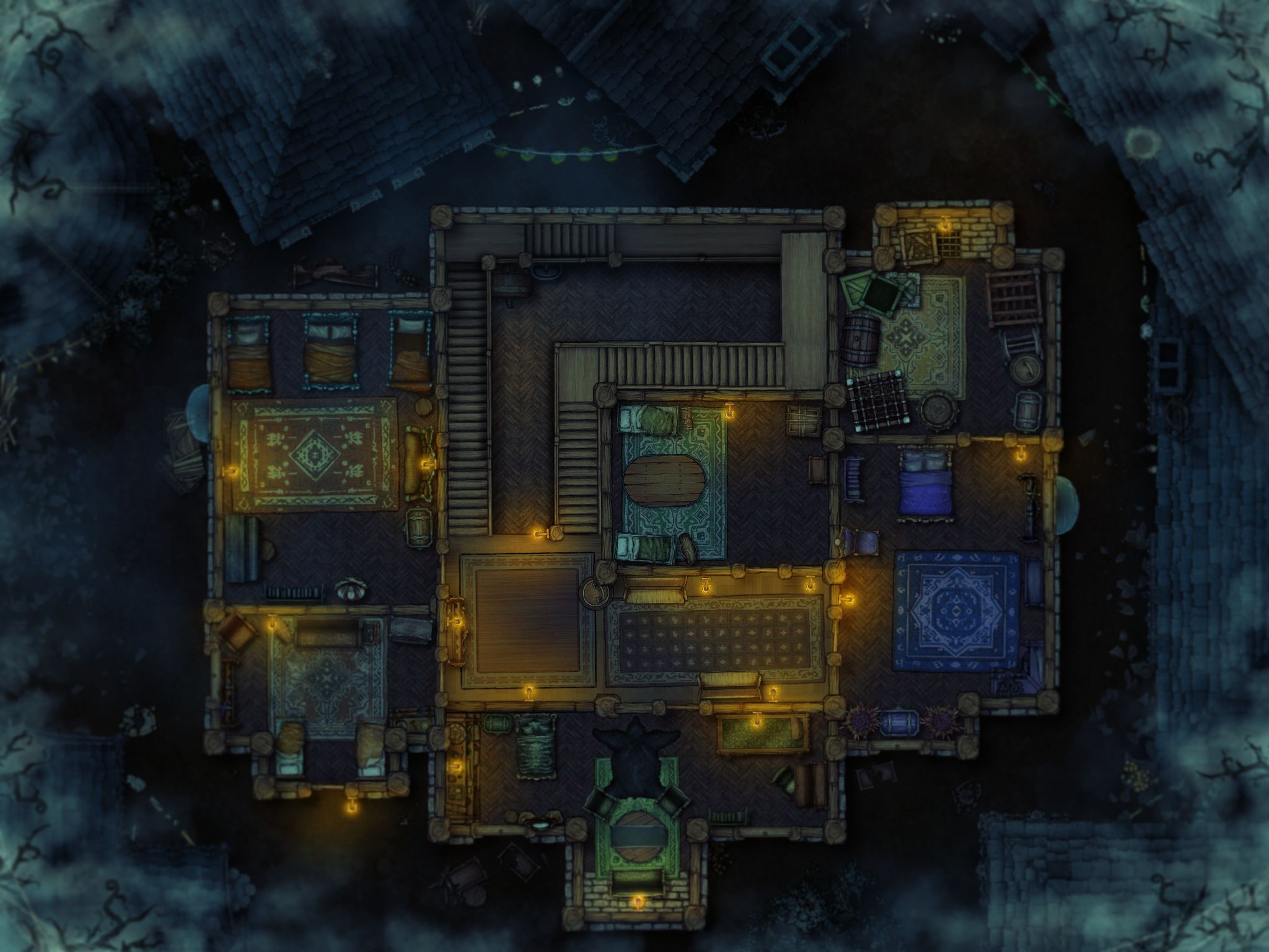 Dark Draughts and Deep Delights Second Floor | Inkarnate - Create ...