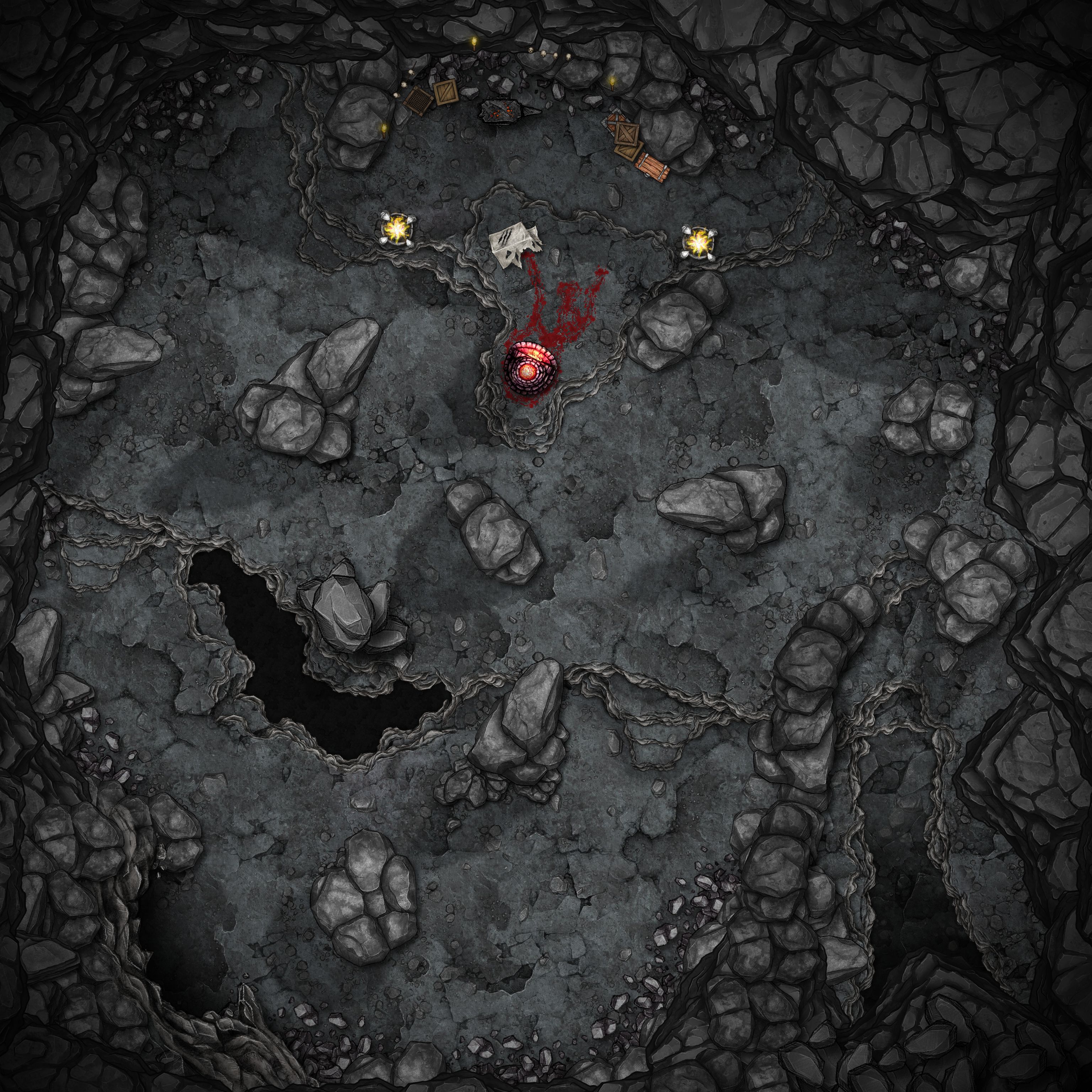 Cave of the Blood Forge | Inkarnate - Create Fantasy Maps Online