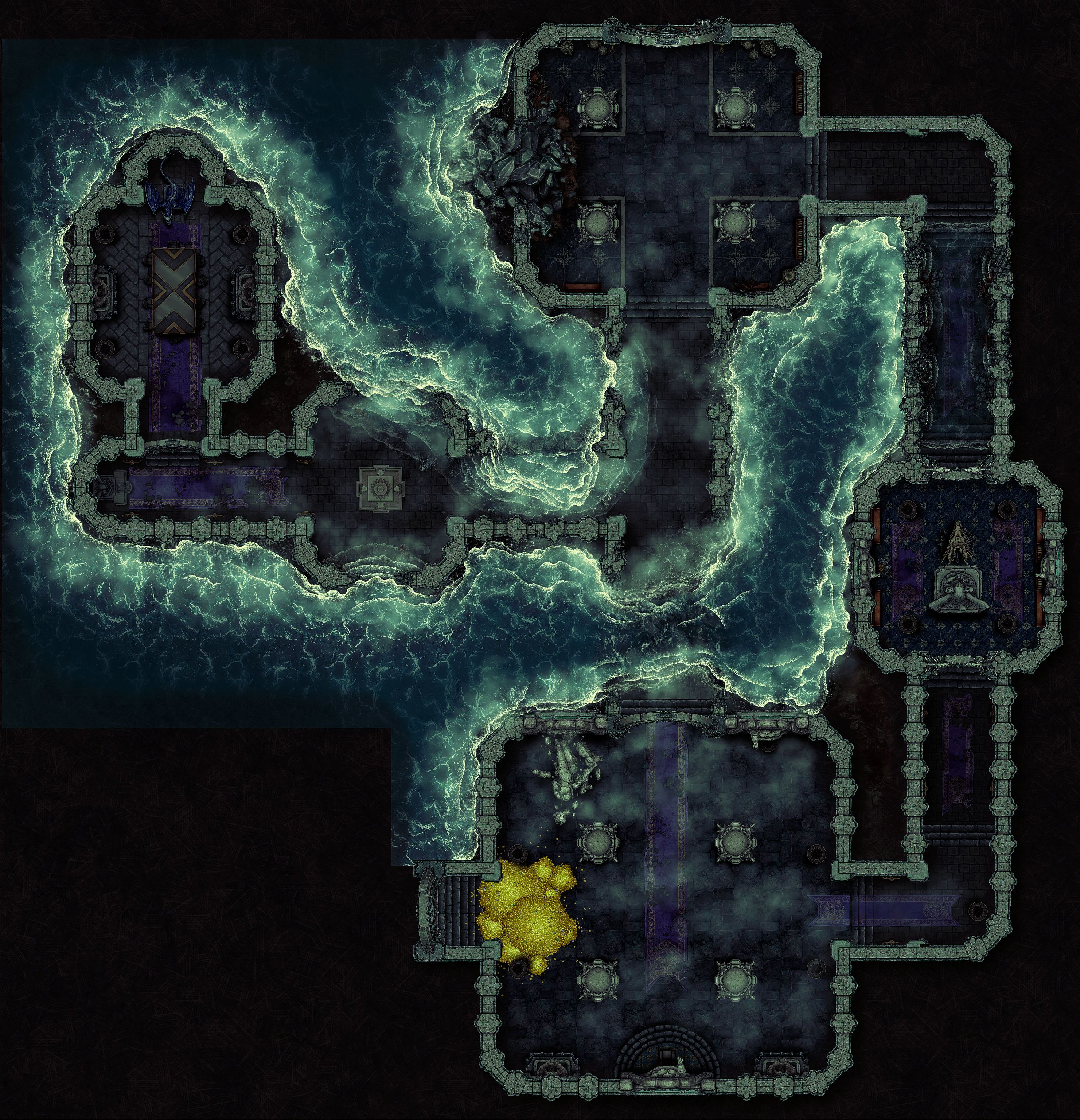 Black Shadow Dragon Lair | Inkarnate - Create Fantasy Maps Online