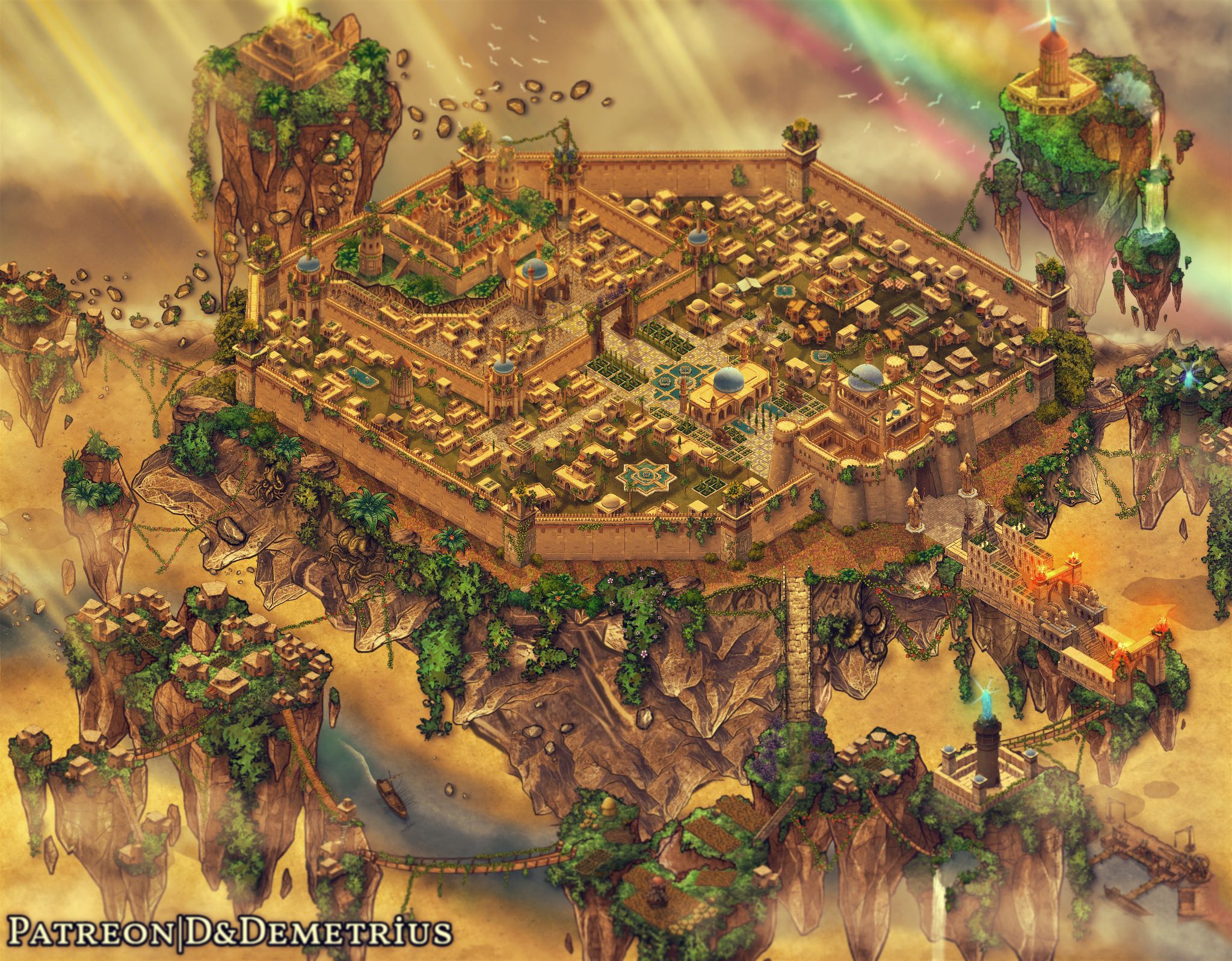 "The Hanging Gardens of Babylon" Contest Entry | Inkarnate - Create ...